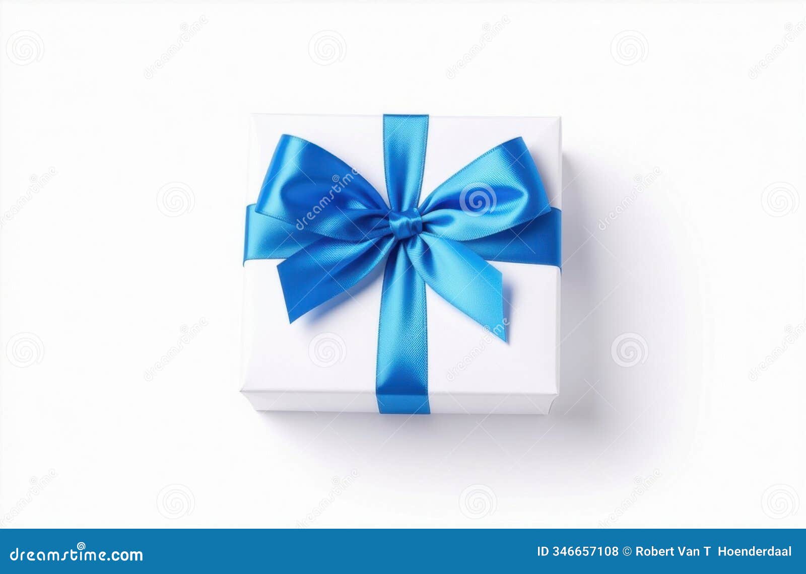 Above View Present with a Blue Ribbon at 24-11-2024 Stock Illustration ...
