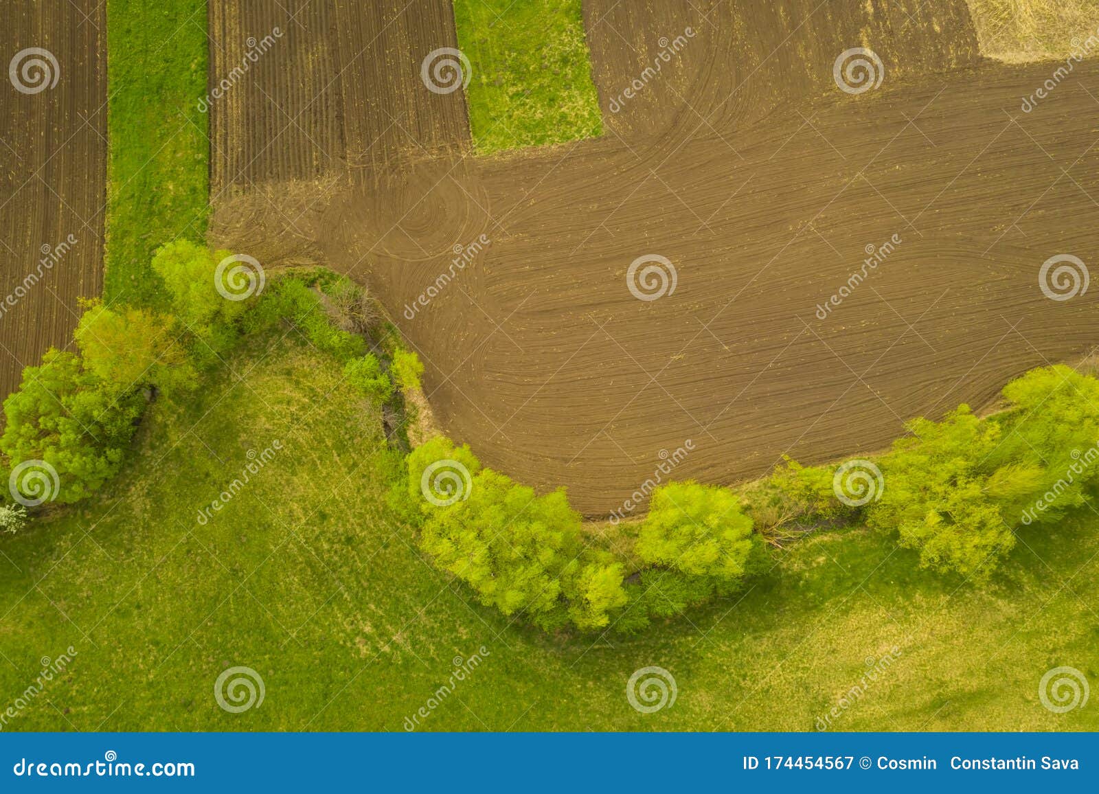 Above View of Rural Scene during Springtime Stock Image - Image of ...