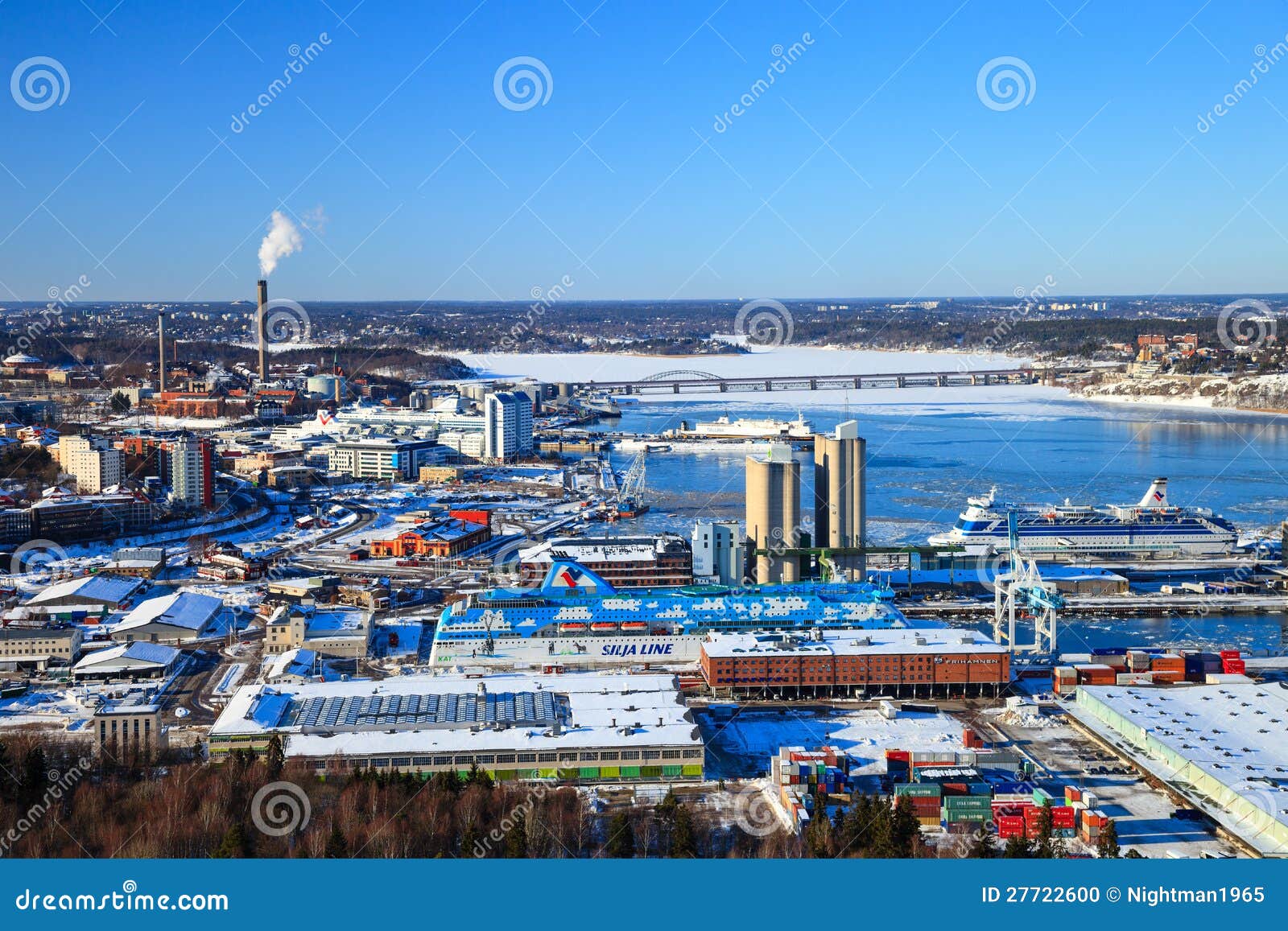 Above View of Stockholm Harbor Editorial Image - Image of aerial, heavy ...