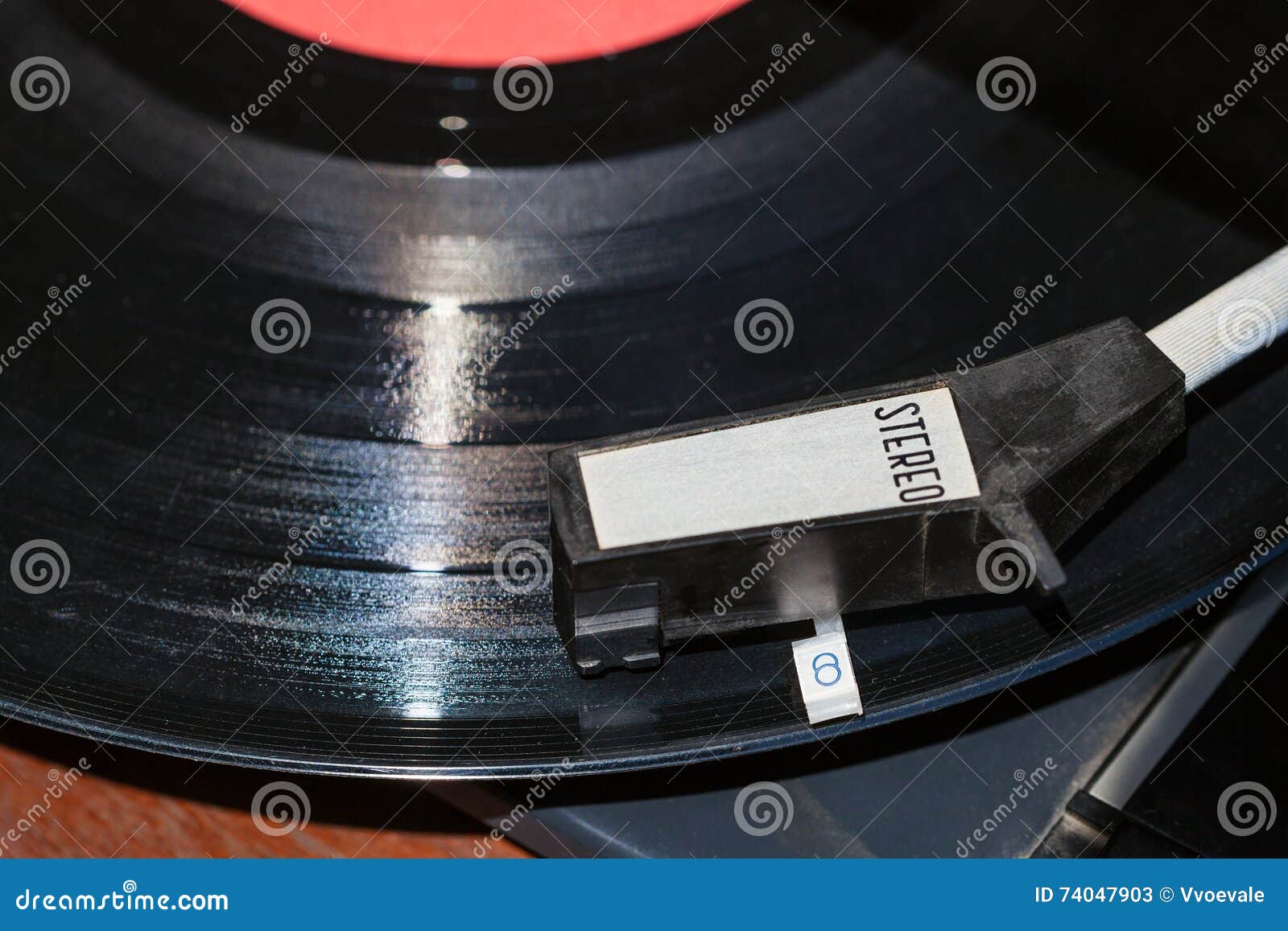 Above View of Tonearm on Vinyl Record Stock Image - Image of drive ...