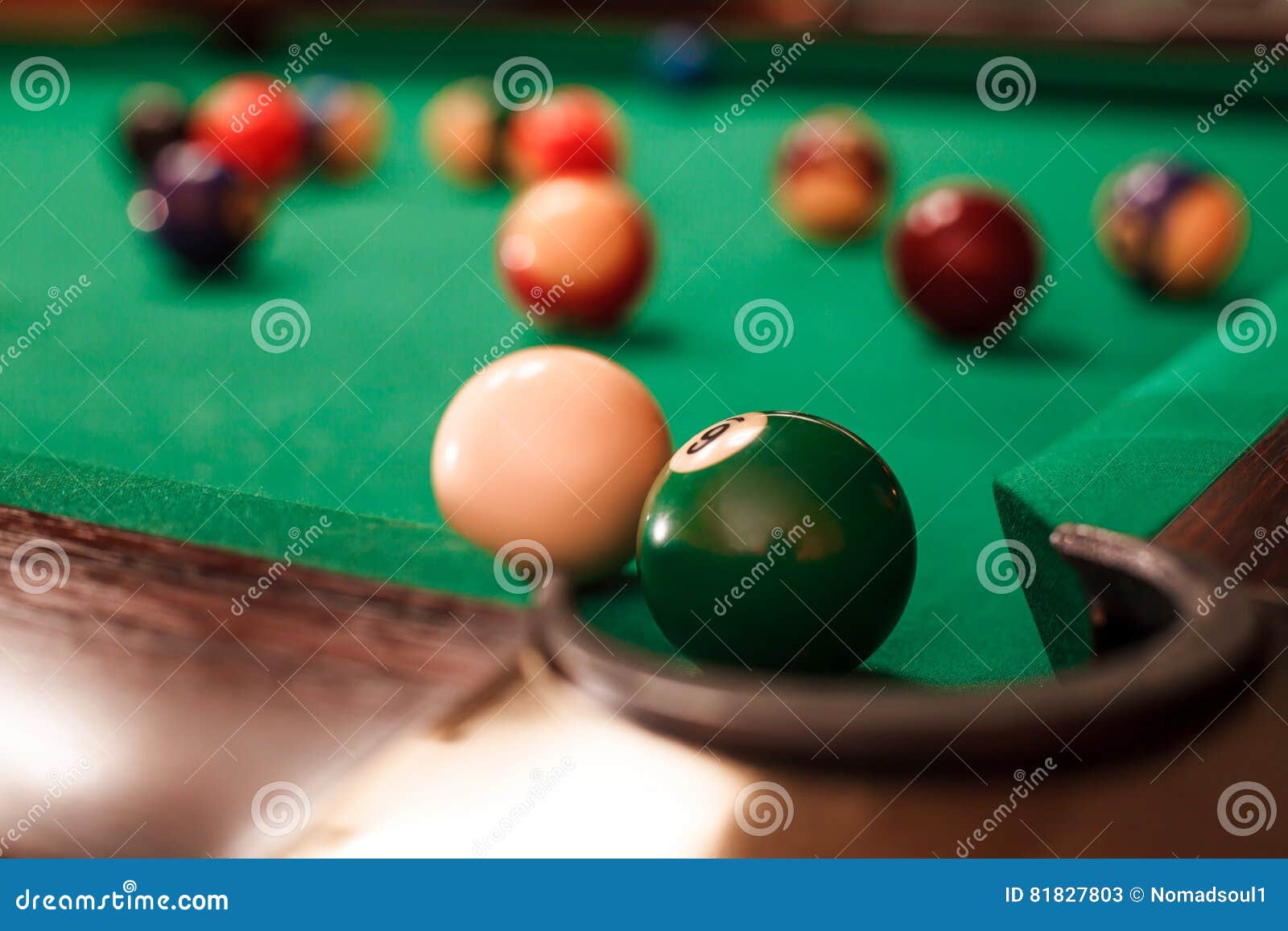Above View on Two Billiard Balls. Stock Image - Image of challenge ...