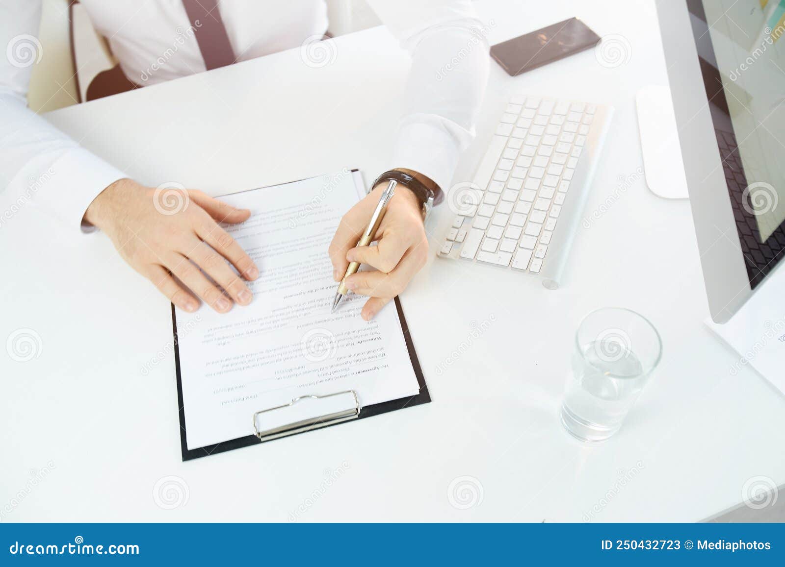 Preparing Documents for Signing Stock Image - Image of holding, people ...