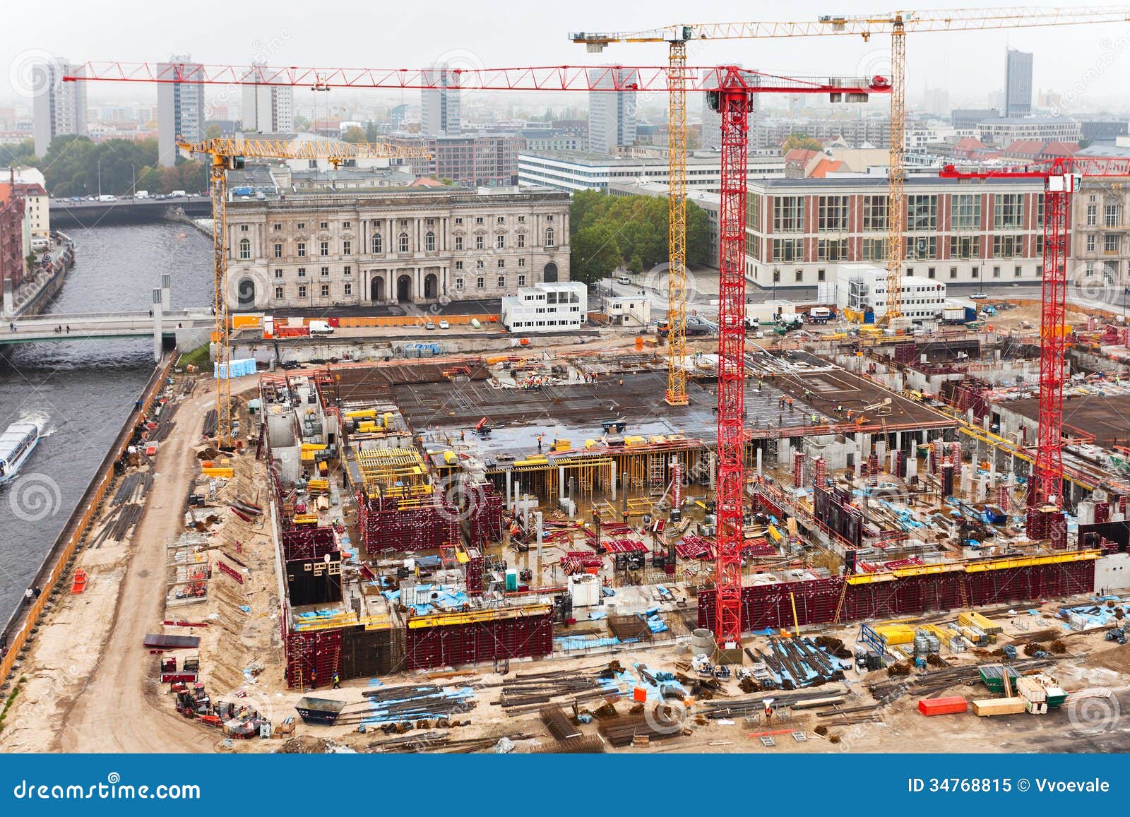 Above View Of Urban Construction Site Stock Image - Image: 34768815