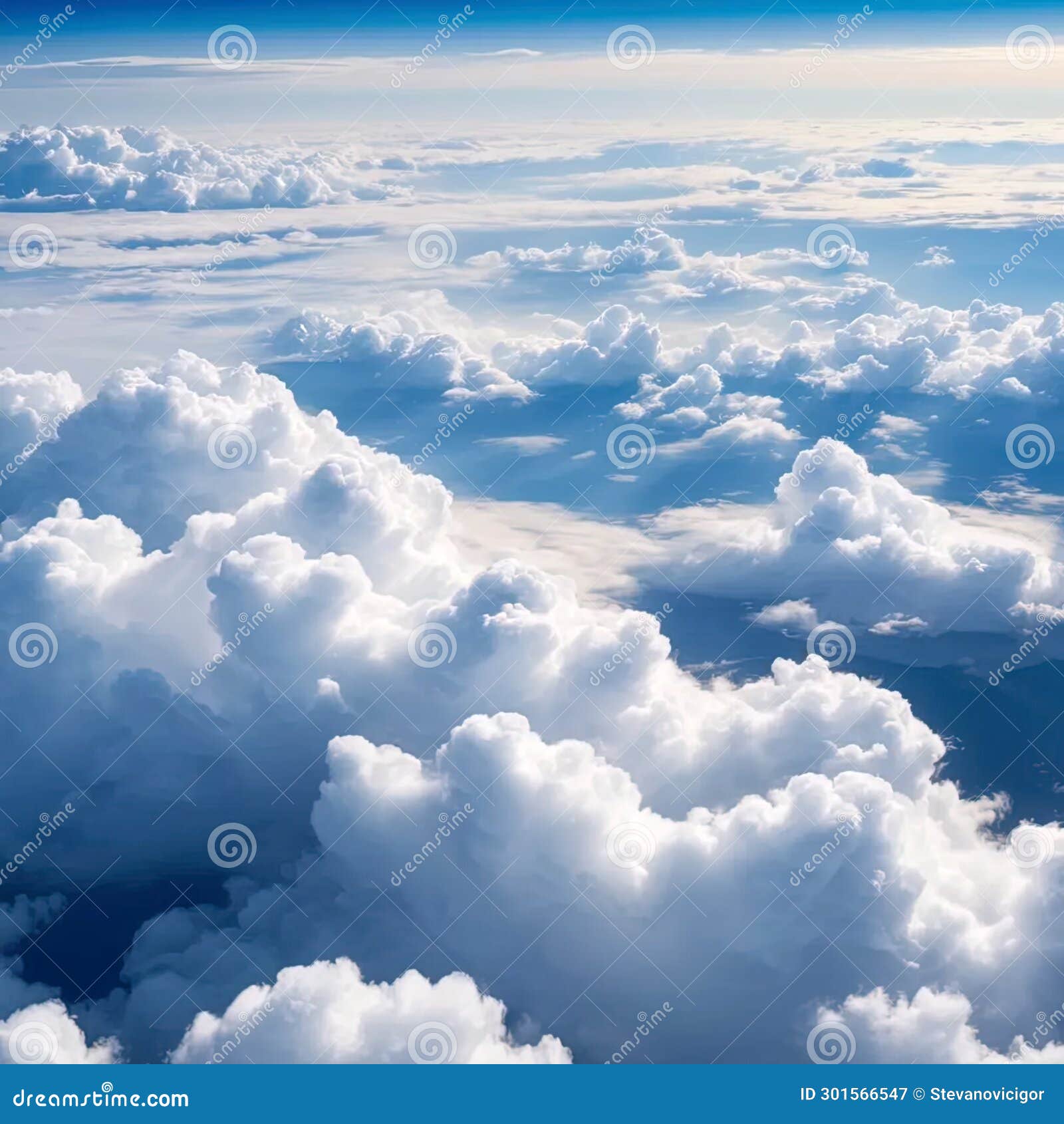 Sky And Clouds At Day. High Clouds. Different Shades Cloud With Color Sky. Sky With Clouds ...