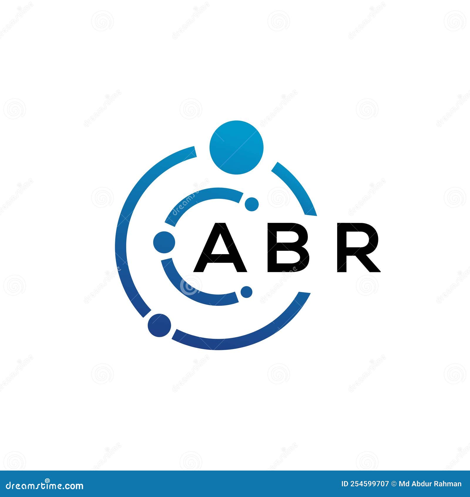ABR Letter Logo Design On Black Background. ABR Creative Initials ...