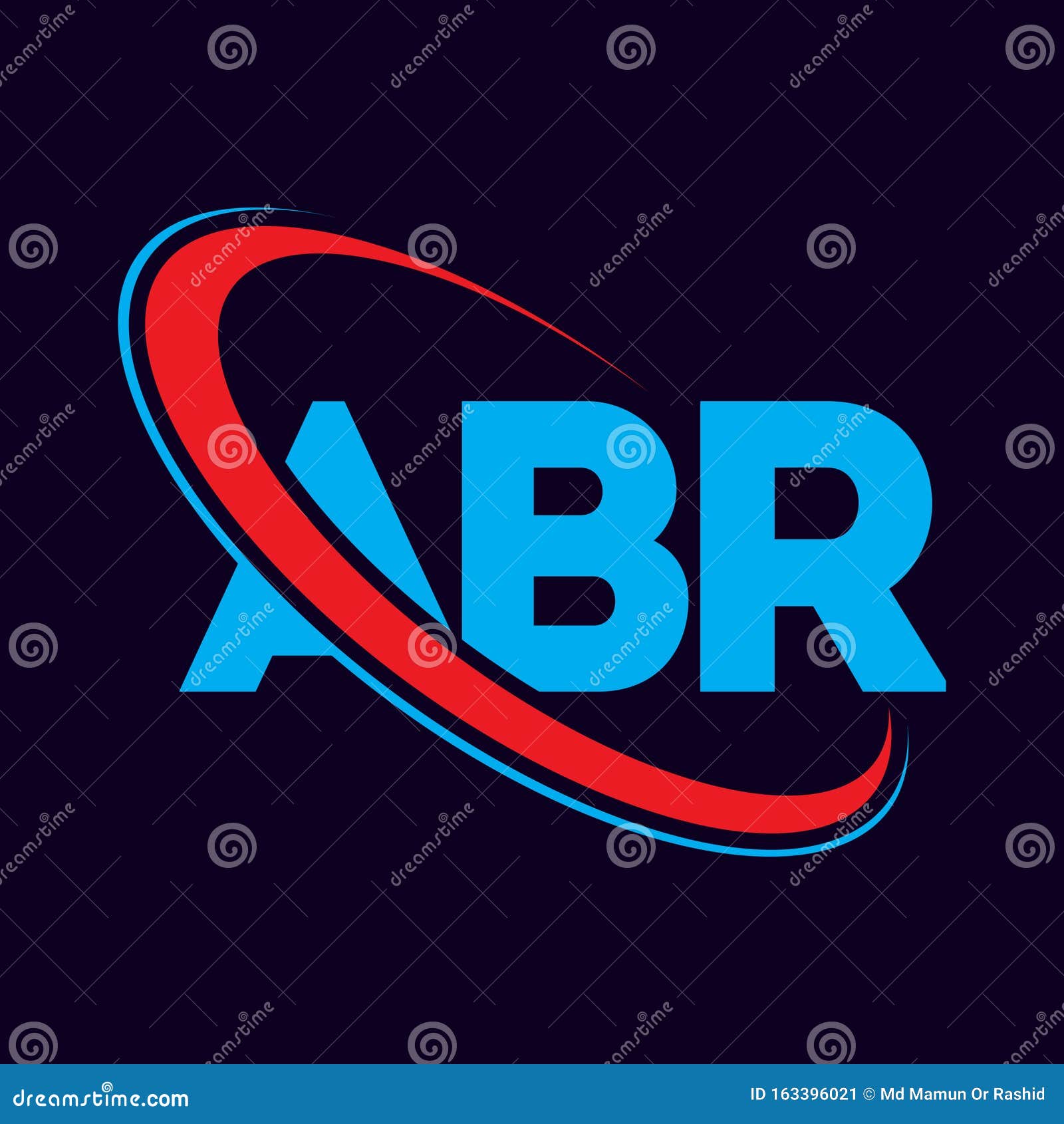 ABR Letter Logo Design, ABR Letter, ABR Design with Blue and Red Color ...
