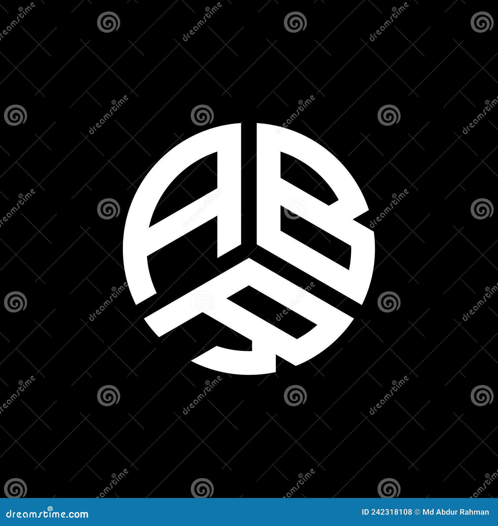 ABR Letter Logo Design On White Background. ABR Creative Initials ...
