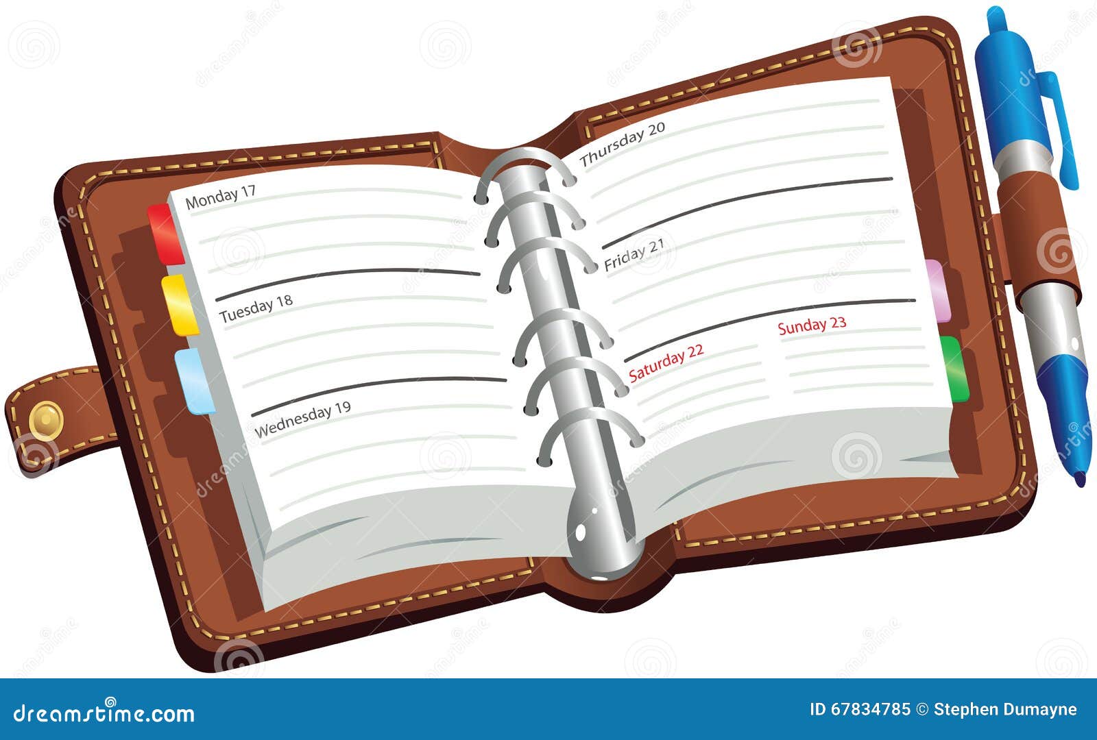 Abra El Diario Del Leatherbound Ilustración del Vector - Ilustración de ...