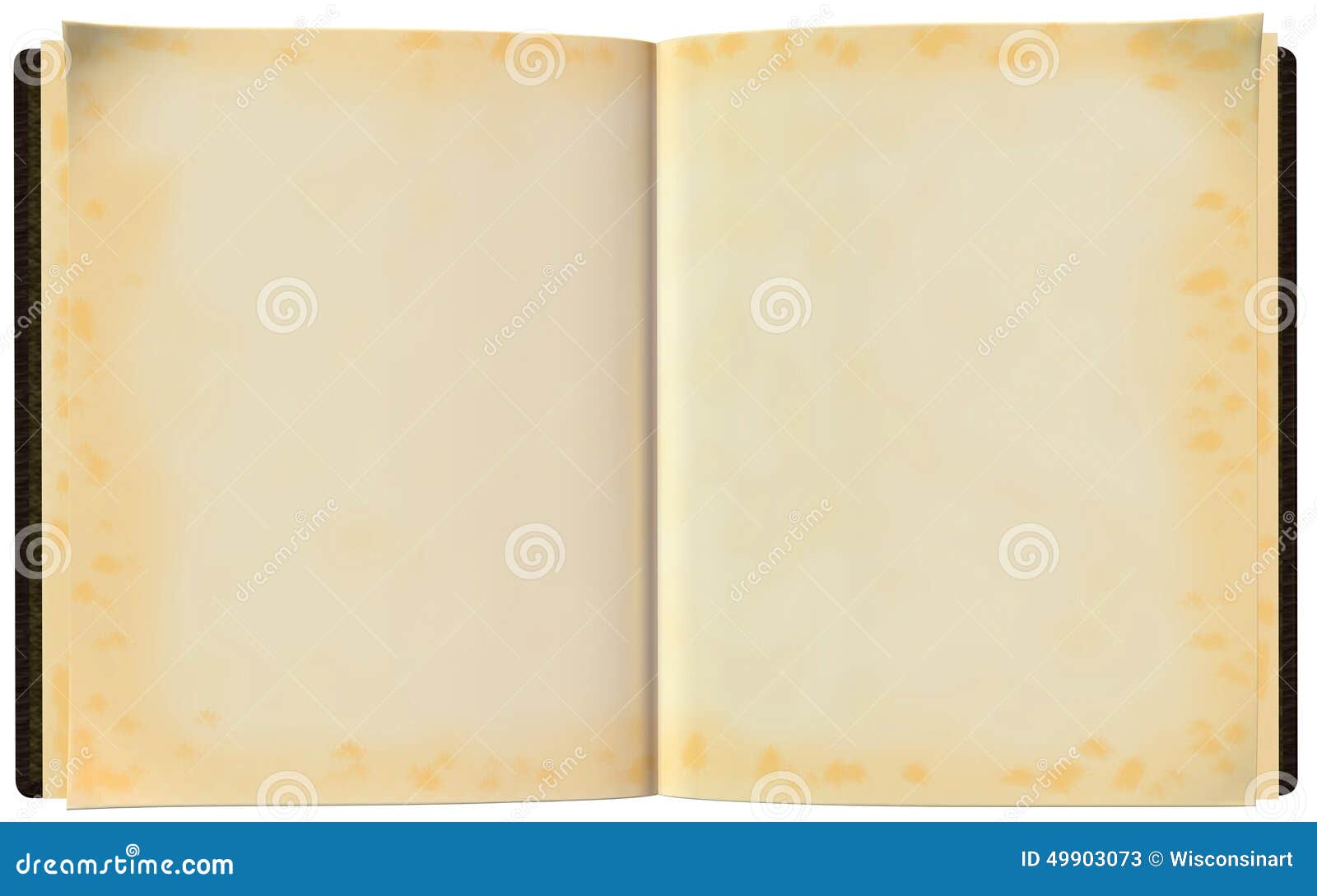 Abra El Ejemplo De Libro En Blanco Aislado Stock de ilustración ...