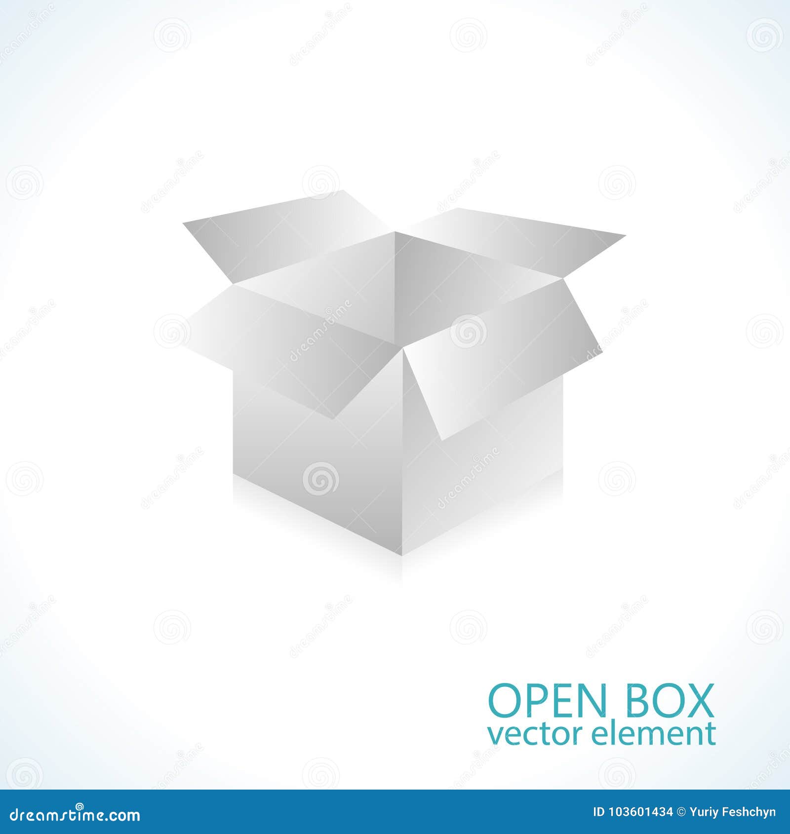 Abra El Elemento Del Vector De La Caja Ilustración del Vector ...