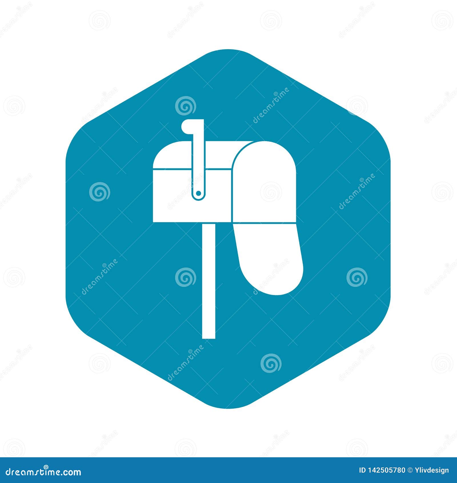 Abra El Icono Del Buz?n, Estilo Simple Ilustración del Vector - Ilustración de cartero, noticias ...