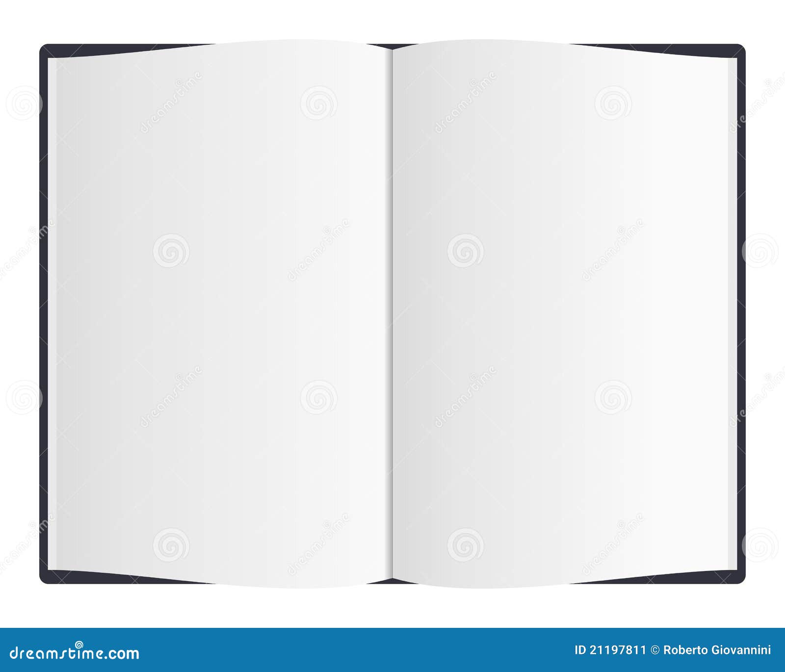 Abra el libro en blanco ilustración del vector. Ilustración de ...