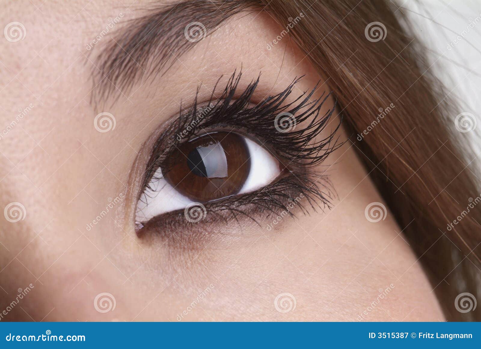 Abra el ojo imagen de archivo. Imagen de rimel, mirada - 3515387