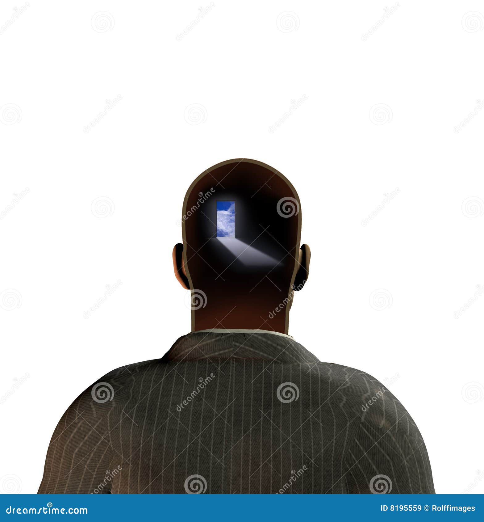 Abra el umbral en mente stock de ilustración. Ilustración de juicio ...