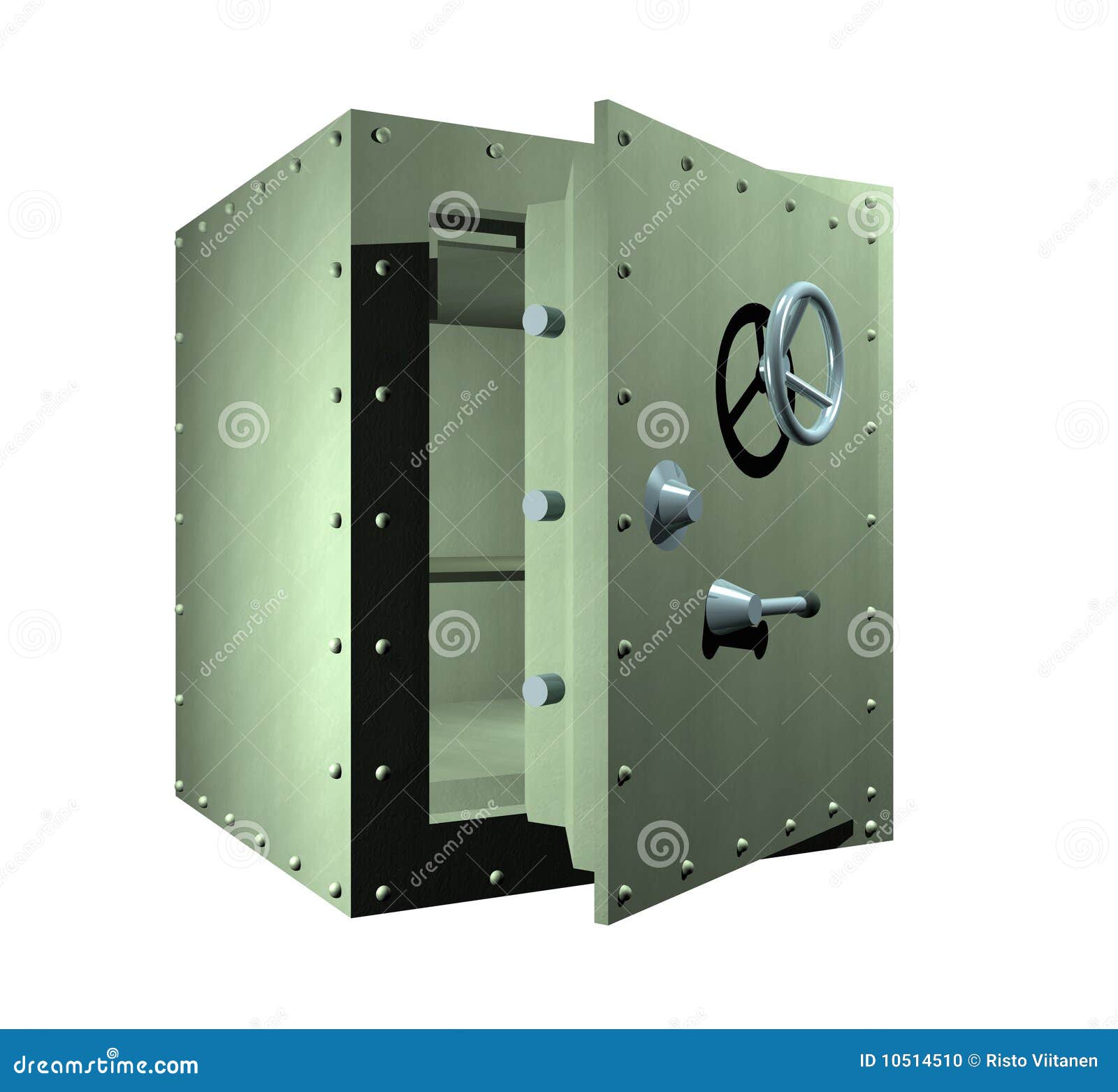 Abra o cofre forte vazio ilustração stock. Ilustração de cofre - 10514510