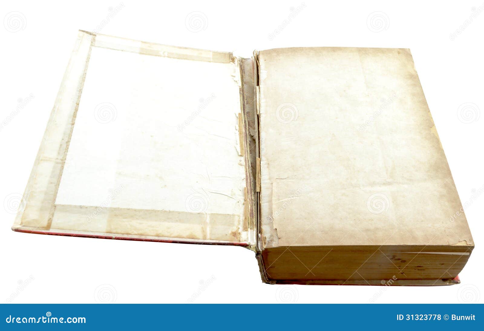 Abra o livro velho isolado foto de stock. Imagem de envelhecido - 31323778