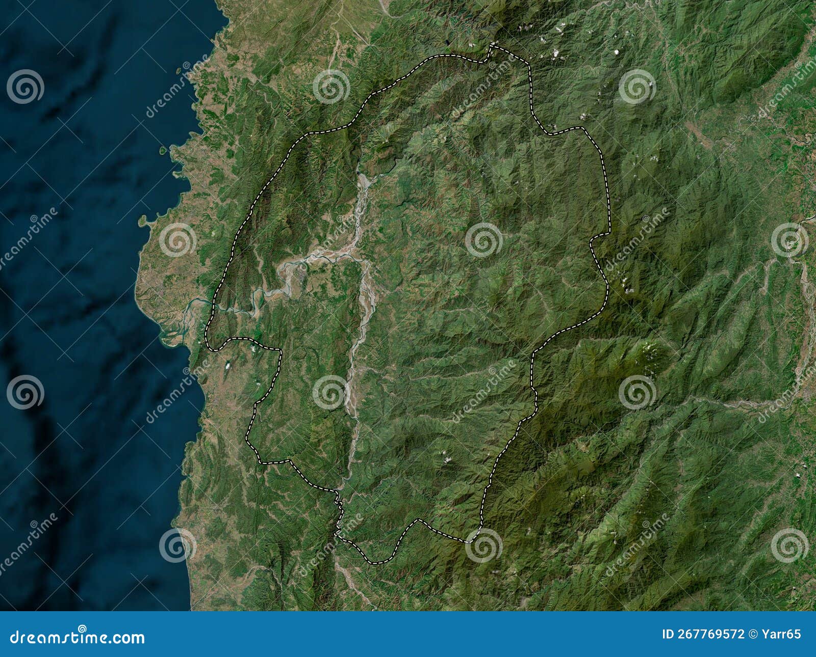 Abra, Philippines. High-res Satellite. No Legend Stock Illustration ...