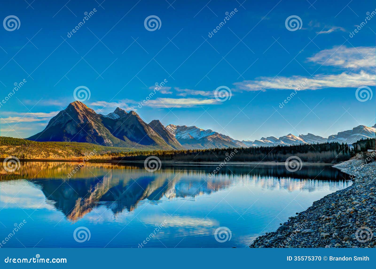 Abraham Lake stock photo. Image of season, landscape - 35575370
