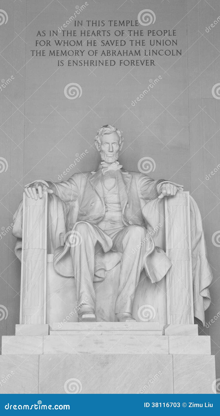 Abraham Lincoln memorial stock image. Image of states - 38116703