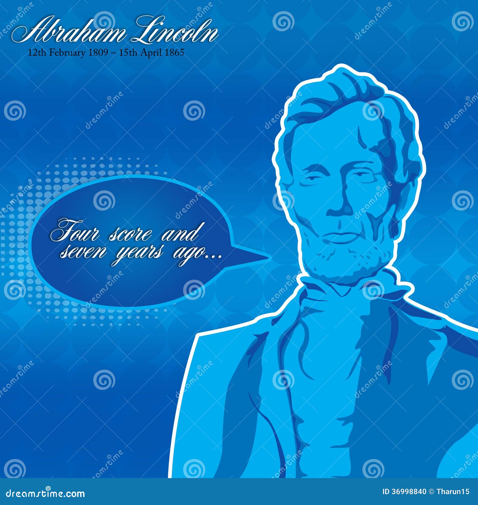 Abraham Lincoln Poster stock illustration. Illustration of founding ...