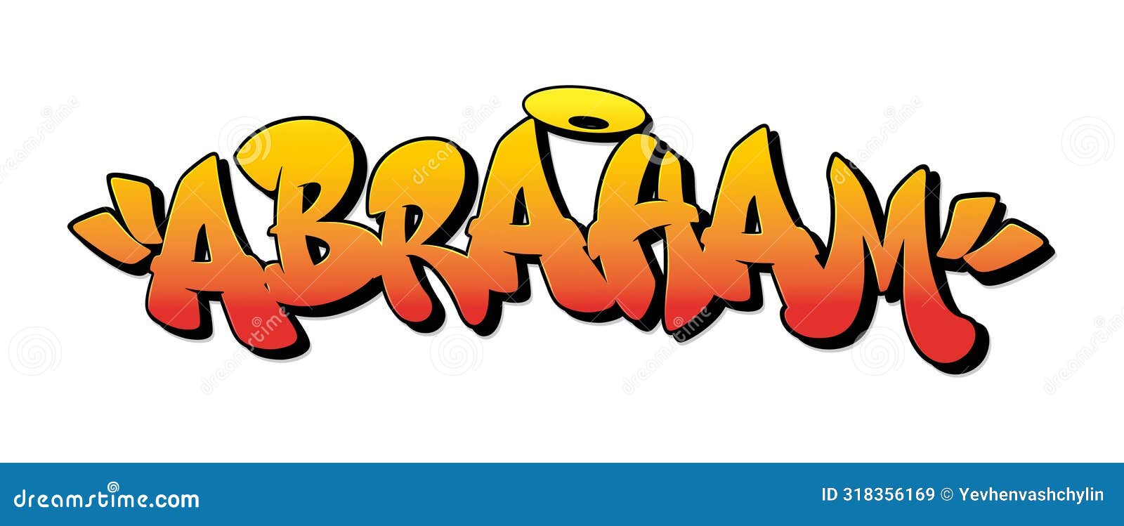 Abraham Name in Graffiti Style. Vector Illustration. Stock Image ...