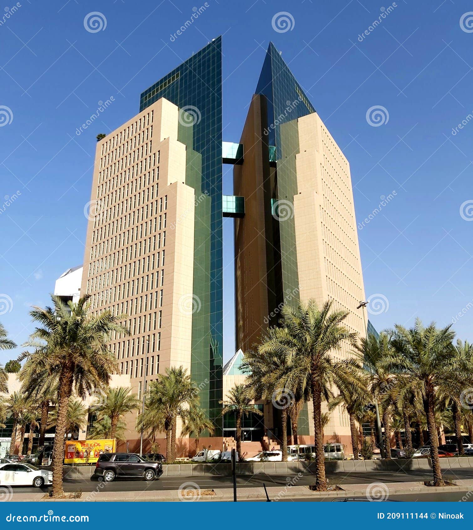 Abraj Tower, Symmetry Triangle Shape in Riyadh Editorial Stock Image ...