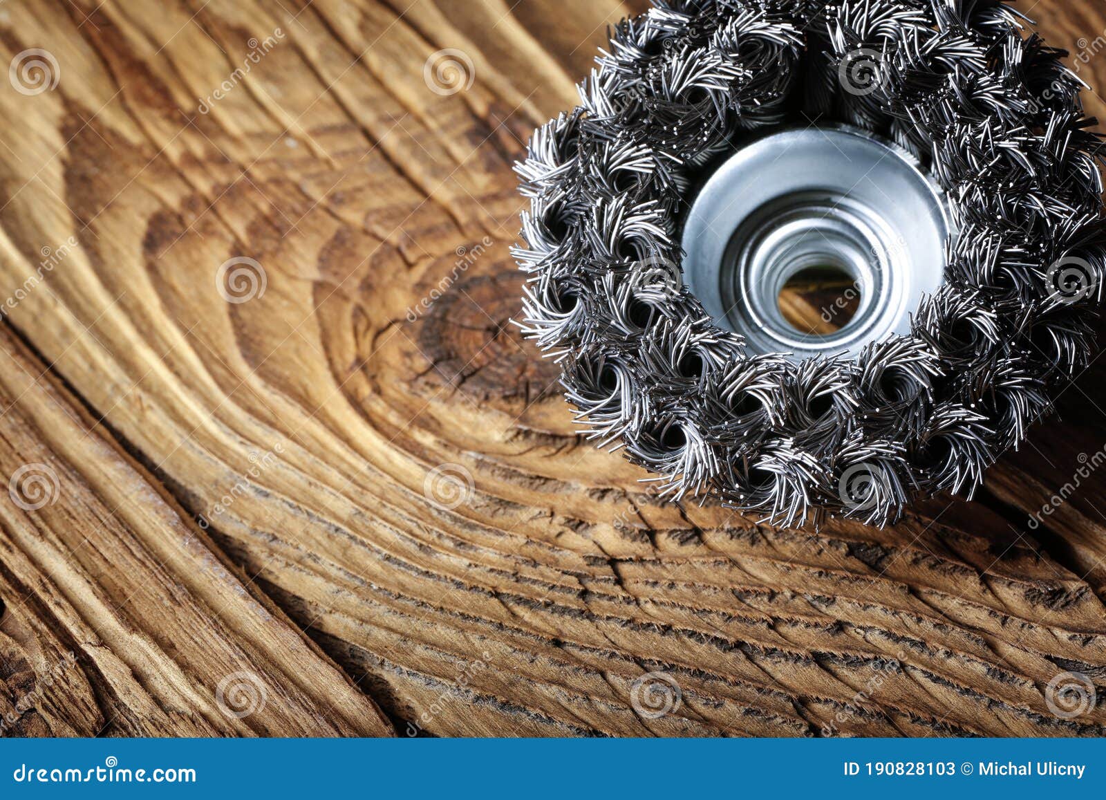 Abrasive Tool for Brushing Wood and Giving it Texture. Wire Brush on ...