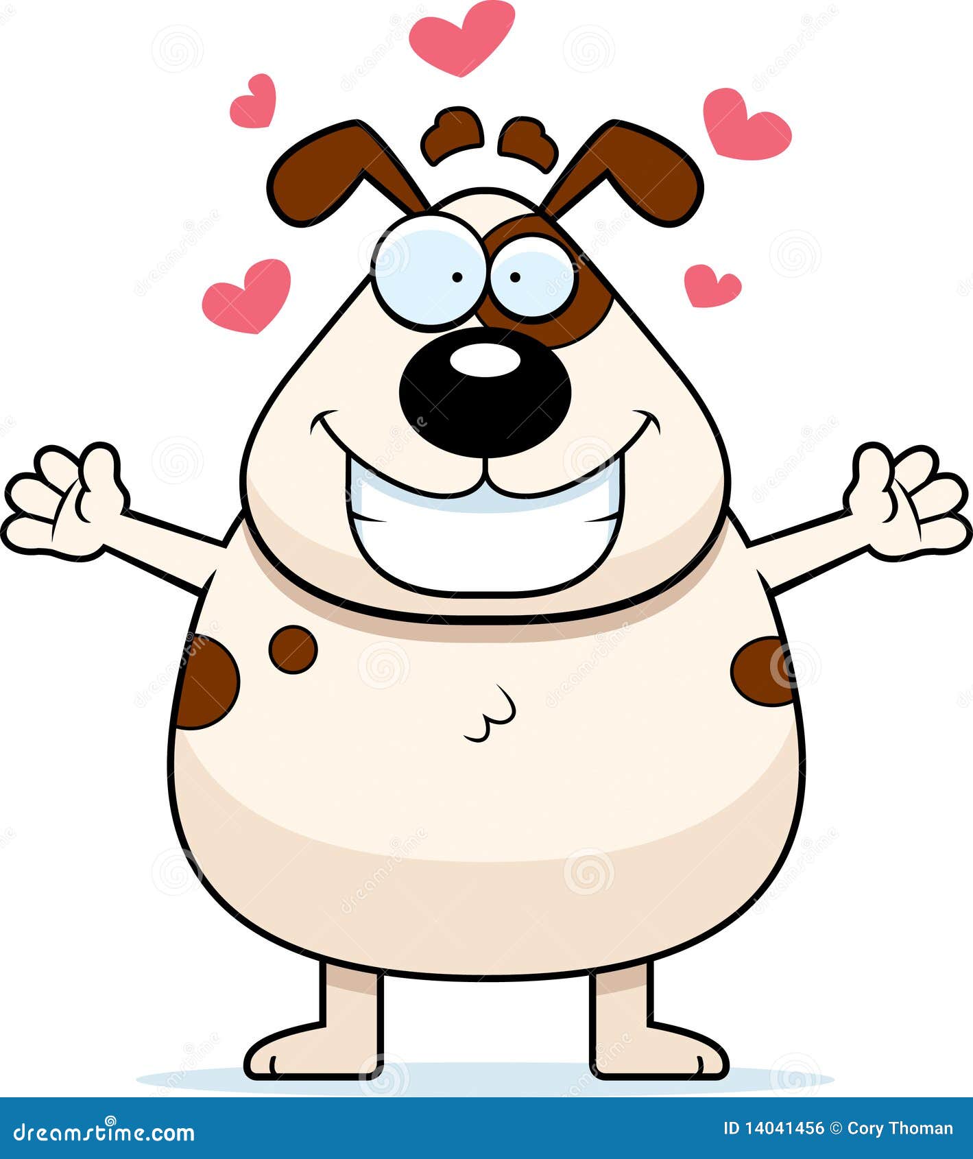 Abrazo del perro ilustración del vector. Ilustración de feliz - 14041456