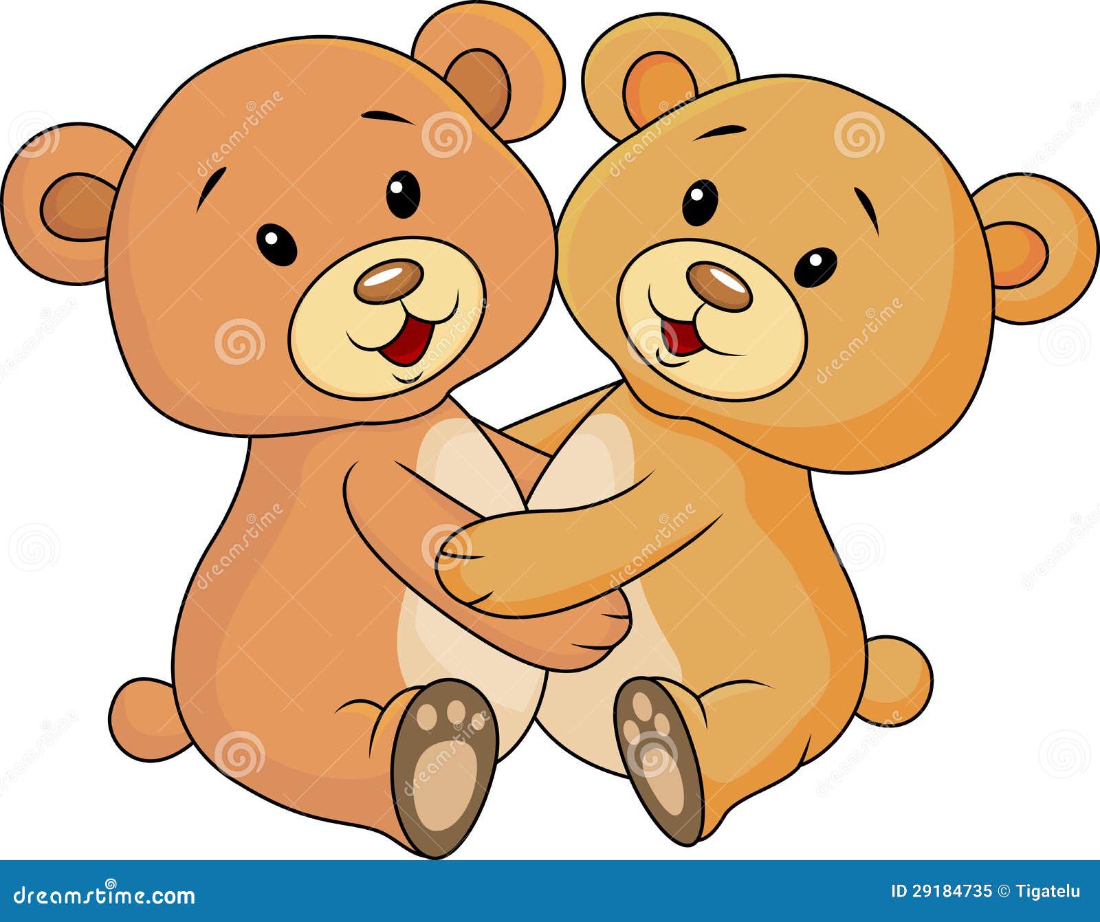 Abrazo lindo del oso ilustración del vector. Ilustración de abrace ...