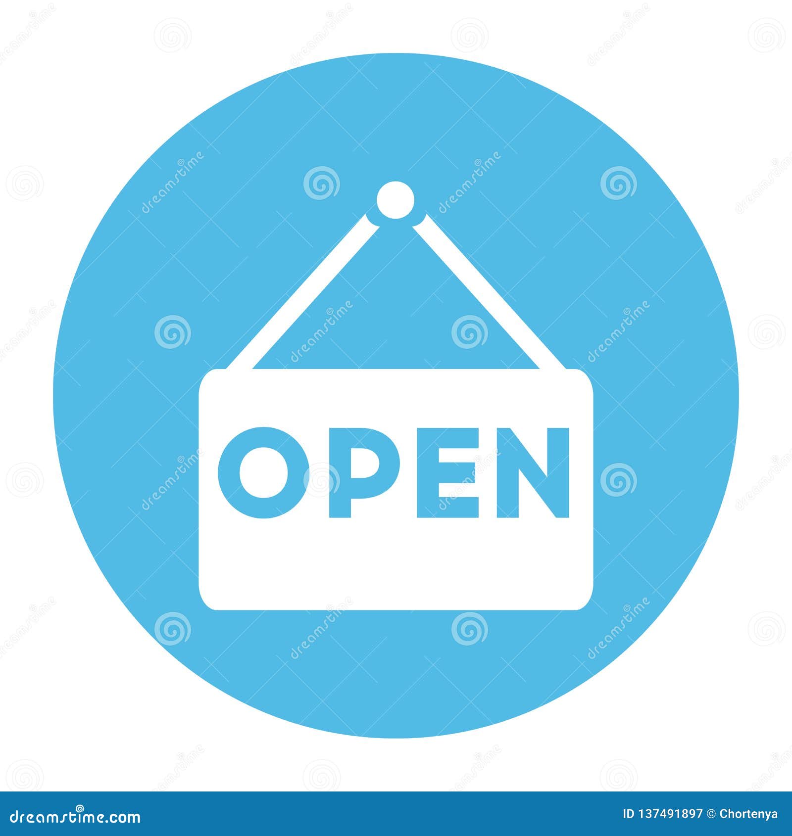 Abrir Icono Abrir Signo Icono De Color Vectorial Stock de ilustración ...