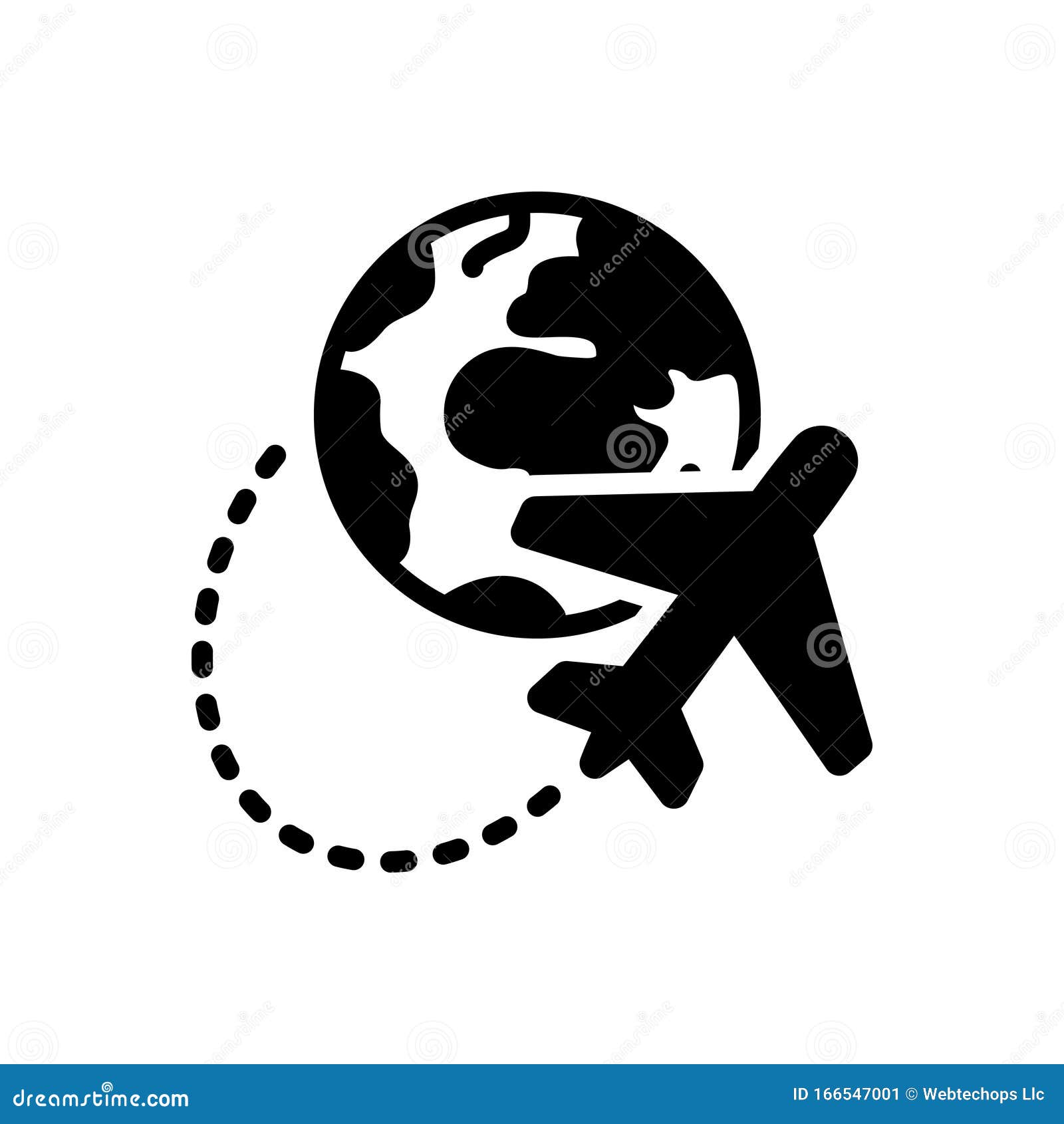 Black Solid Icon for Abroad, Overseas and Exotic Stock Illustration ...