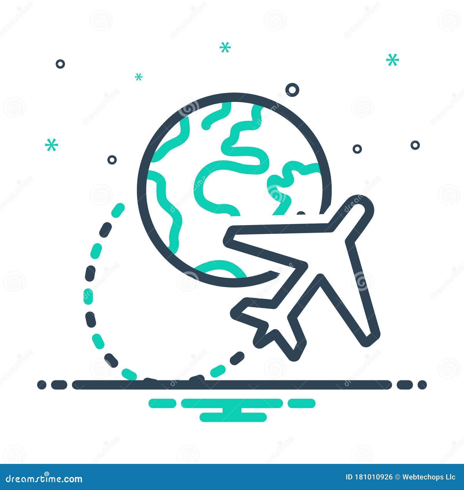 Mix Icon for Abroad, Overseas and Exotic Stock Vector - Illustration of ...