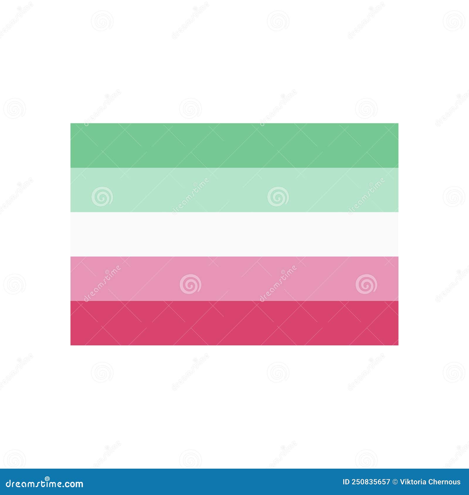 Abrosexual Pride Flag Doodle Icon Vector Color Line Illustration Stock