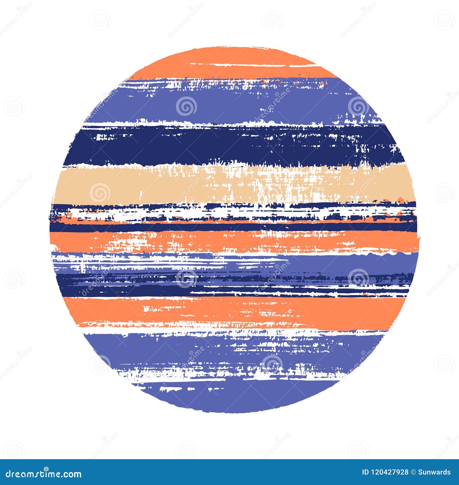 Blue Circle Logo With White Lines