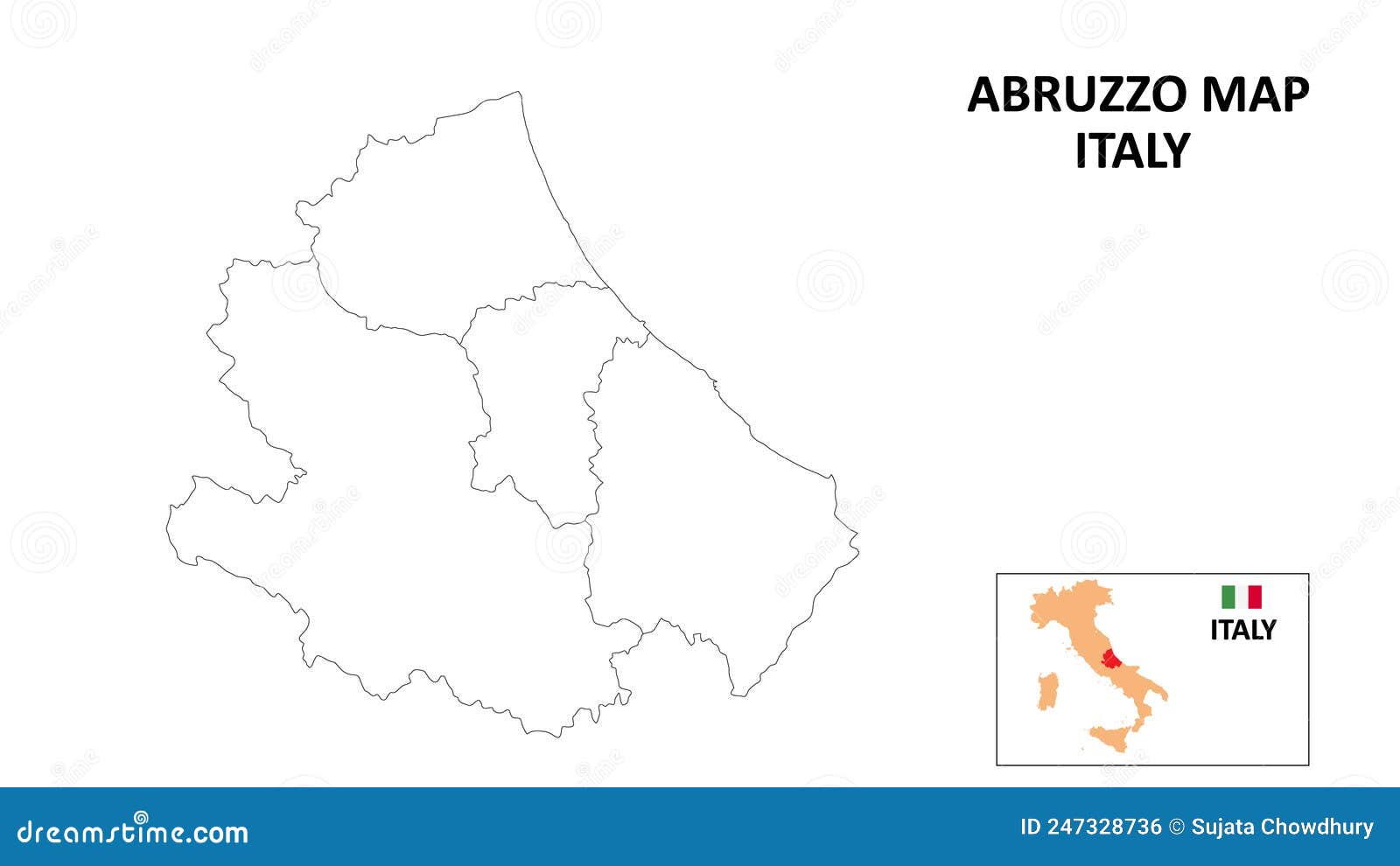Abruzzo Map. State and District Map of Abruzzo Stock Vector ...