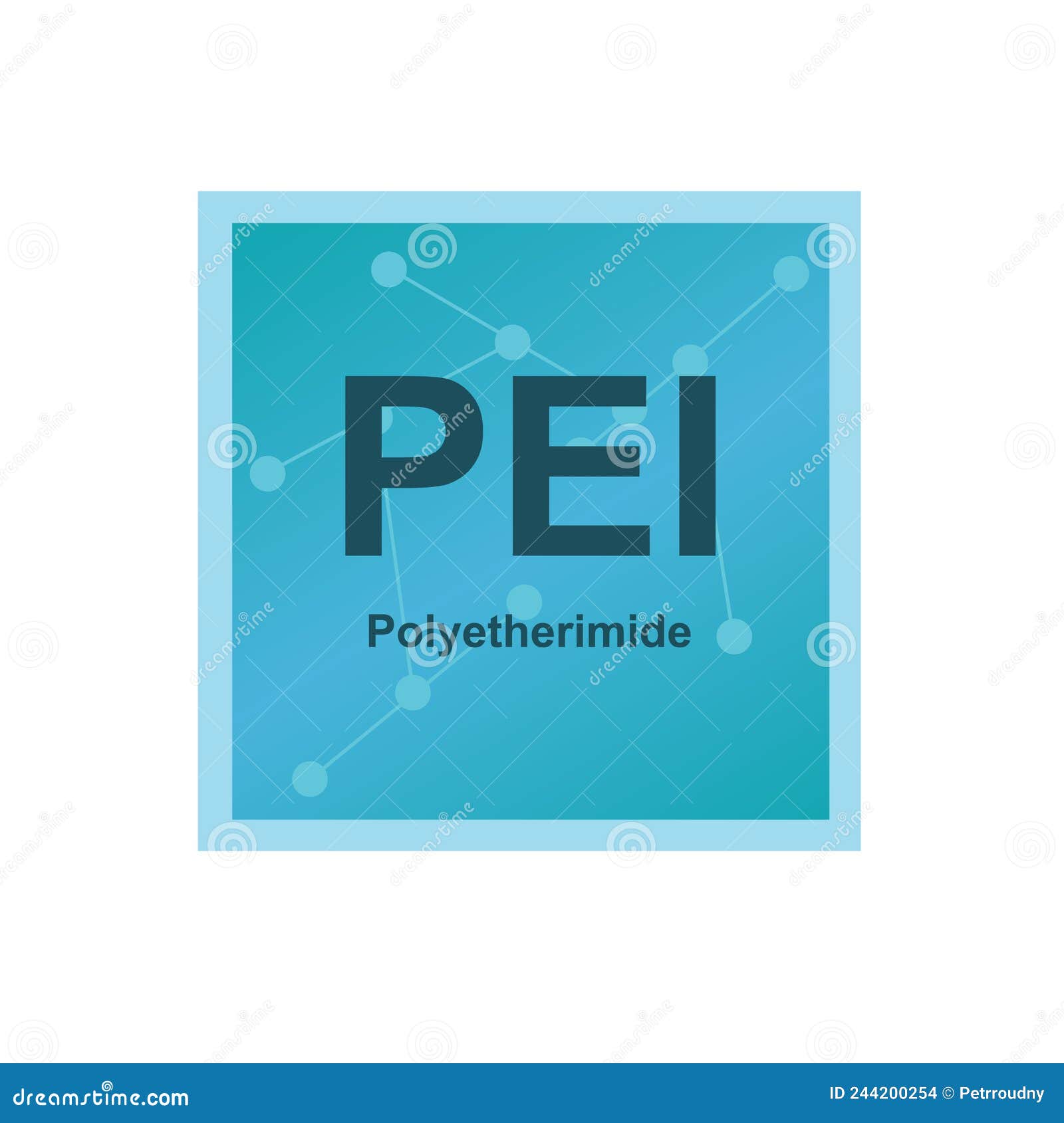 Vector Symbol of Polyetherimide PEI Polymer on the Background from ...