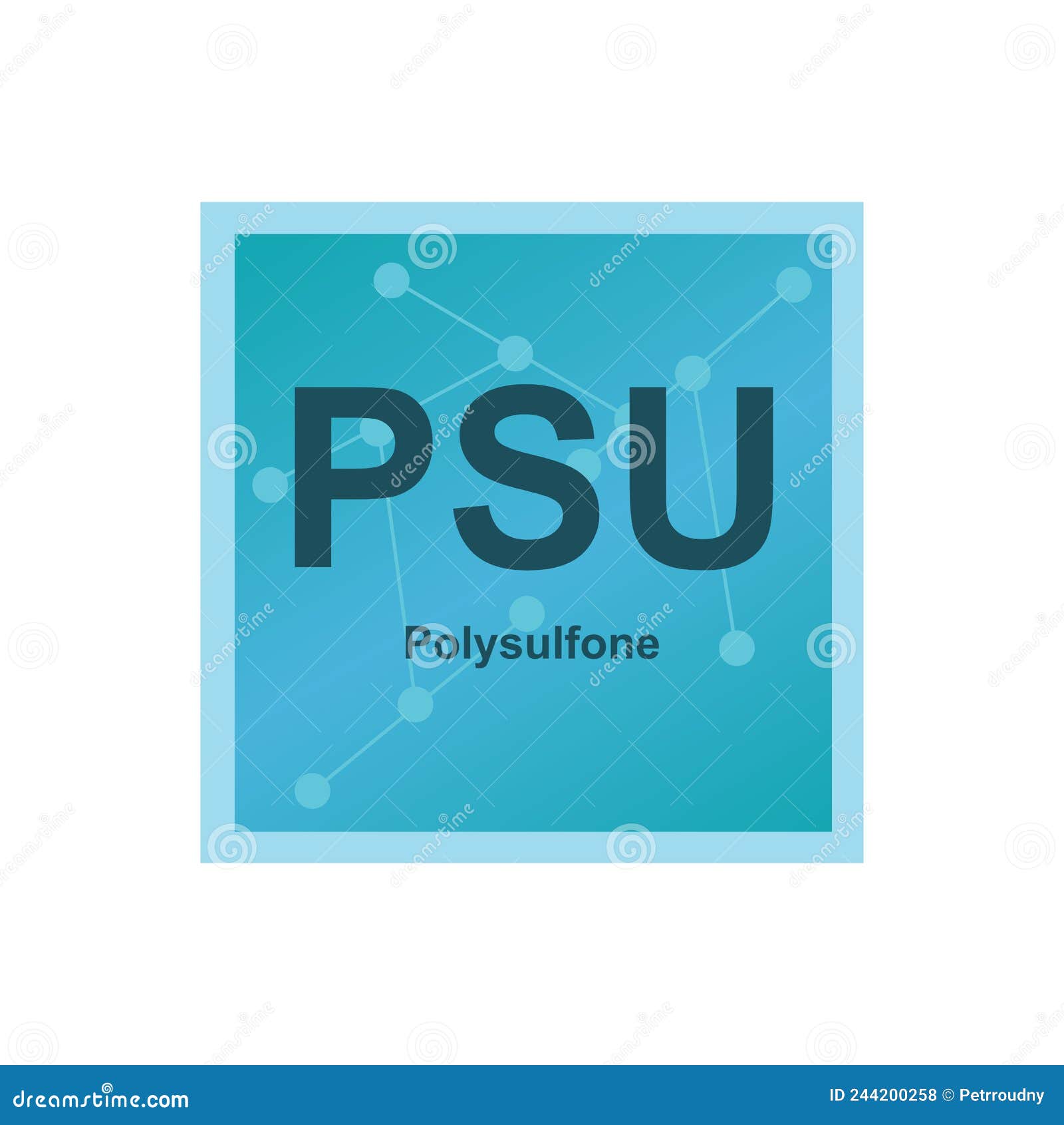 Vector Symbol of Polysulfone PSU Polymer on the Background from ...