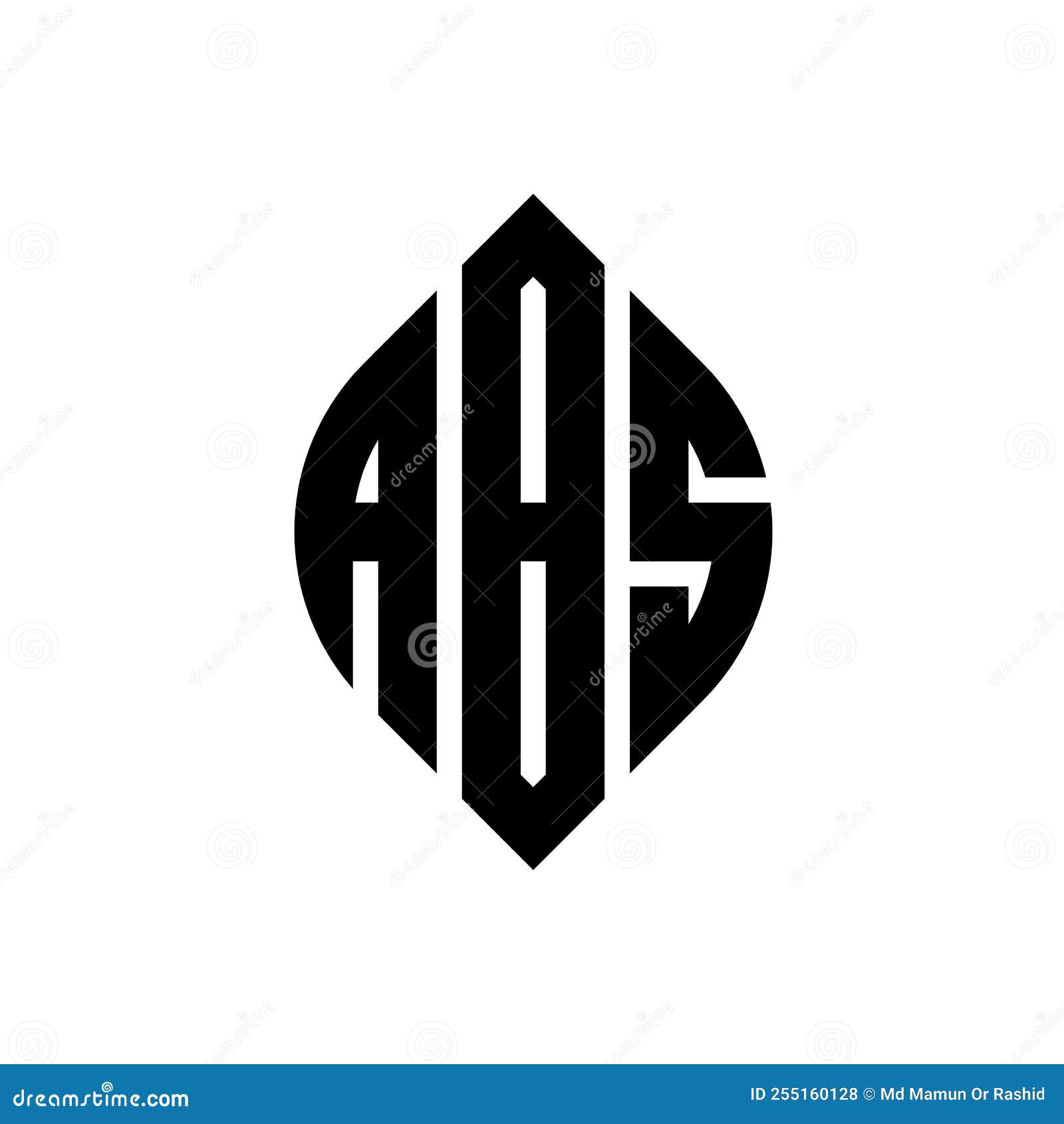 ABS Circle Letter Logo Design with Circle and Ellipse Shape. ABS ...