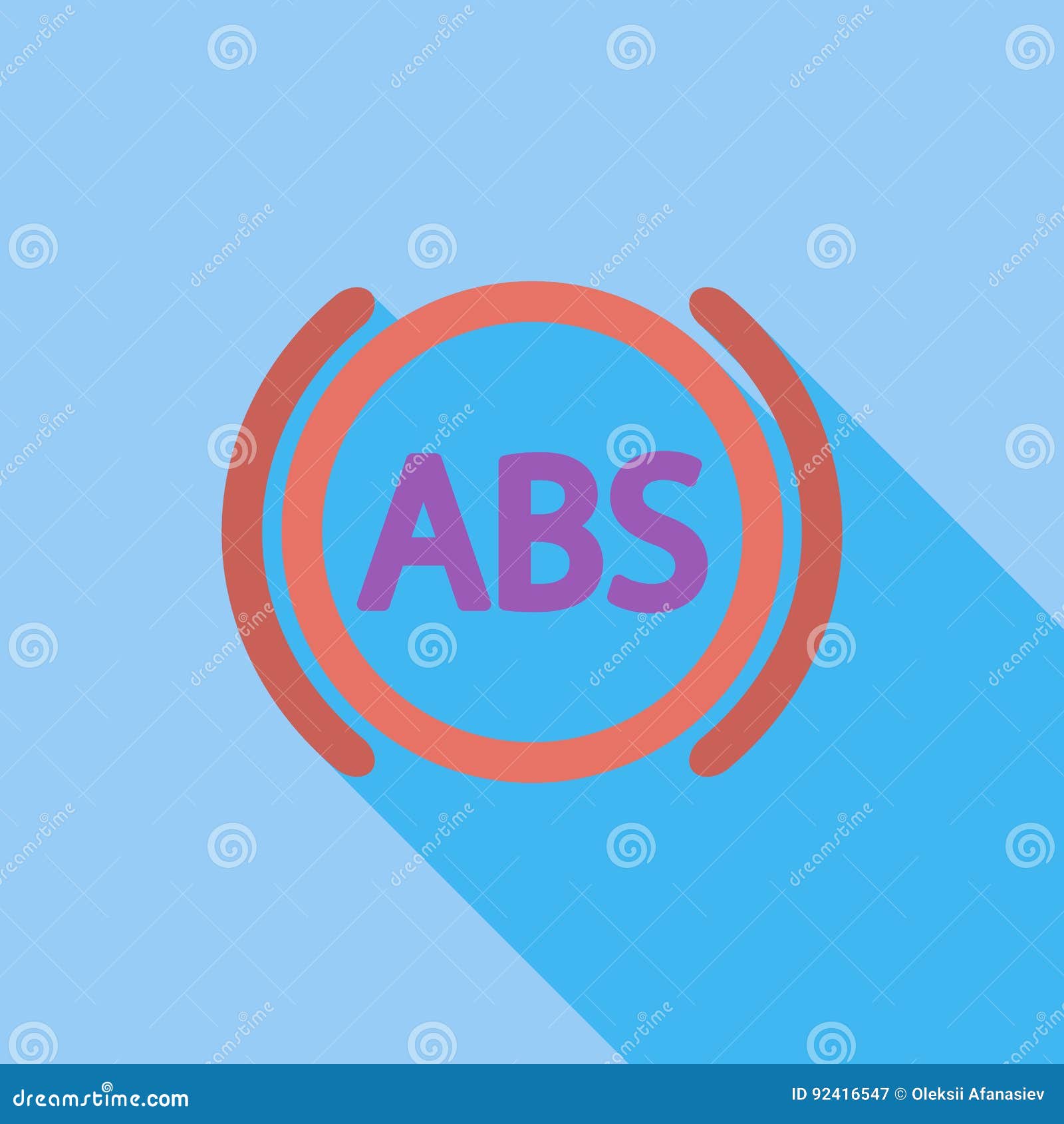 ABS flat single icon. stock vector. Illustration of button - 92416547