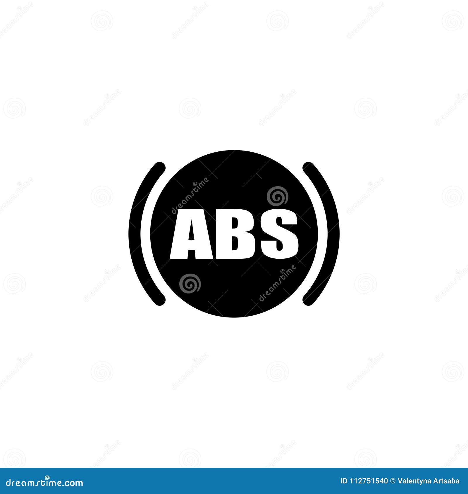 ABS flat vector icon stock vector. Illustration of design - 112751540