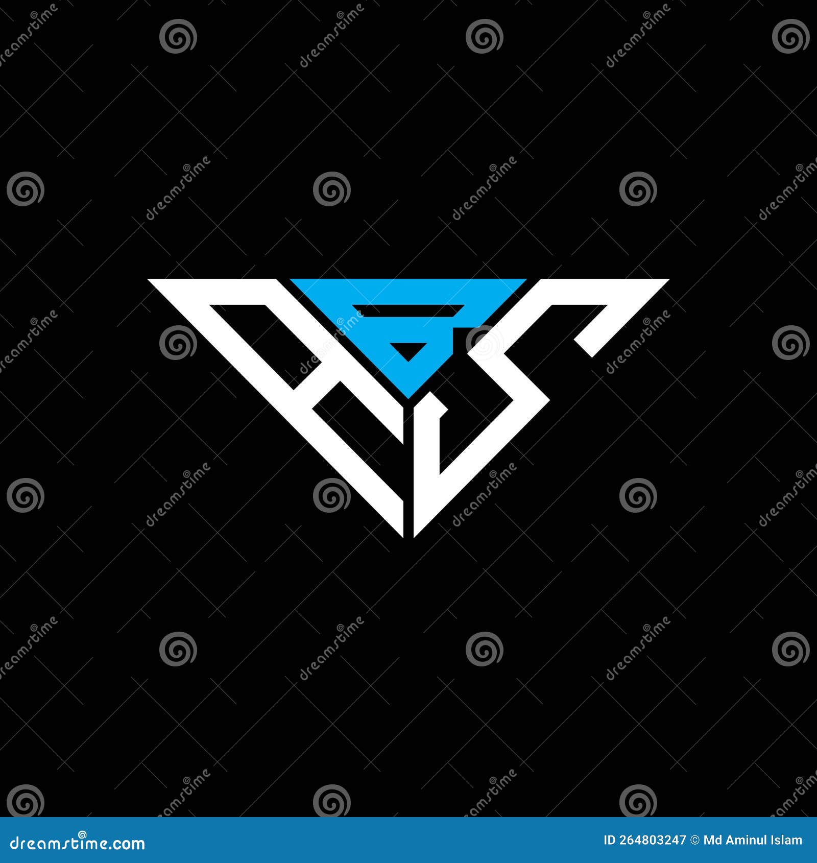 ABS Letter Logo Creative Design with Vector Graphic, Stock Vector ...