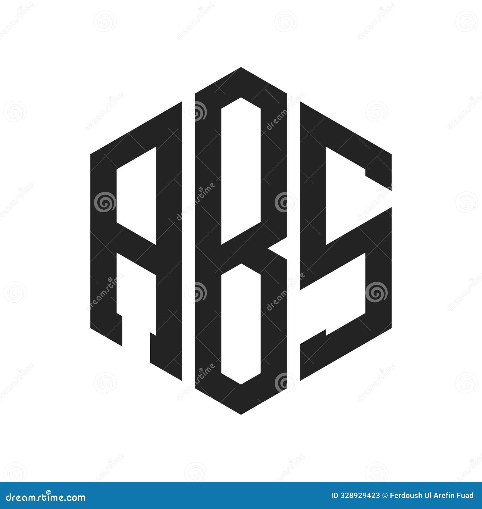 ABS Logo Design. Initial Letter ABS Monogram Logo Using Hexagon Shape ...
