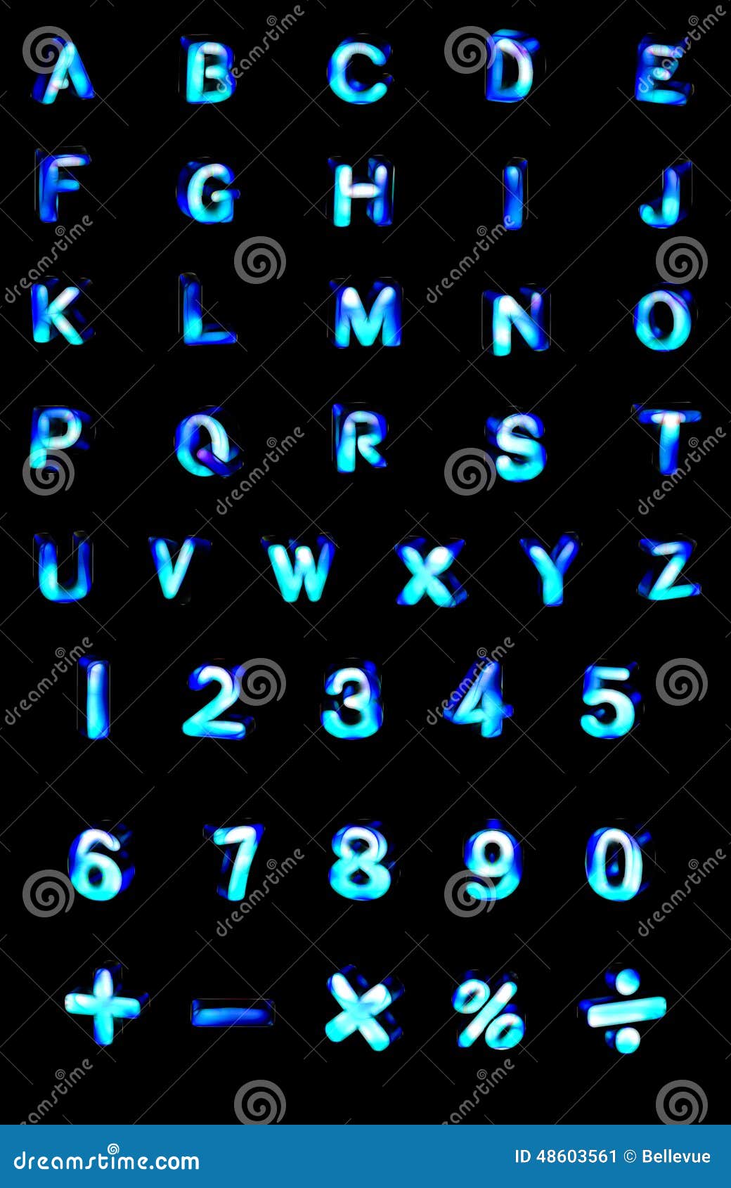 ABS neon letters. stock image. Image of characters, light - 48603561