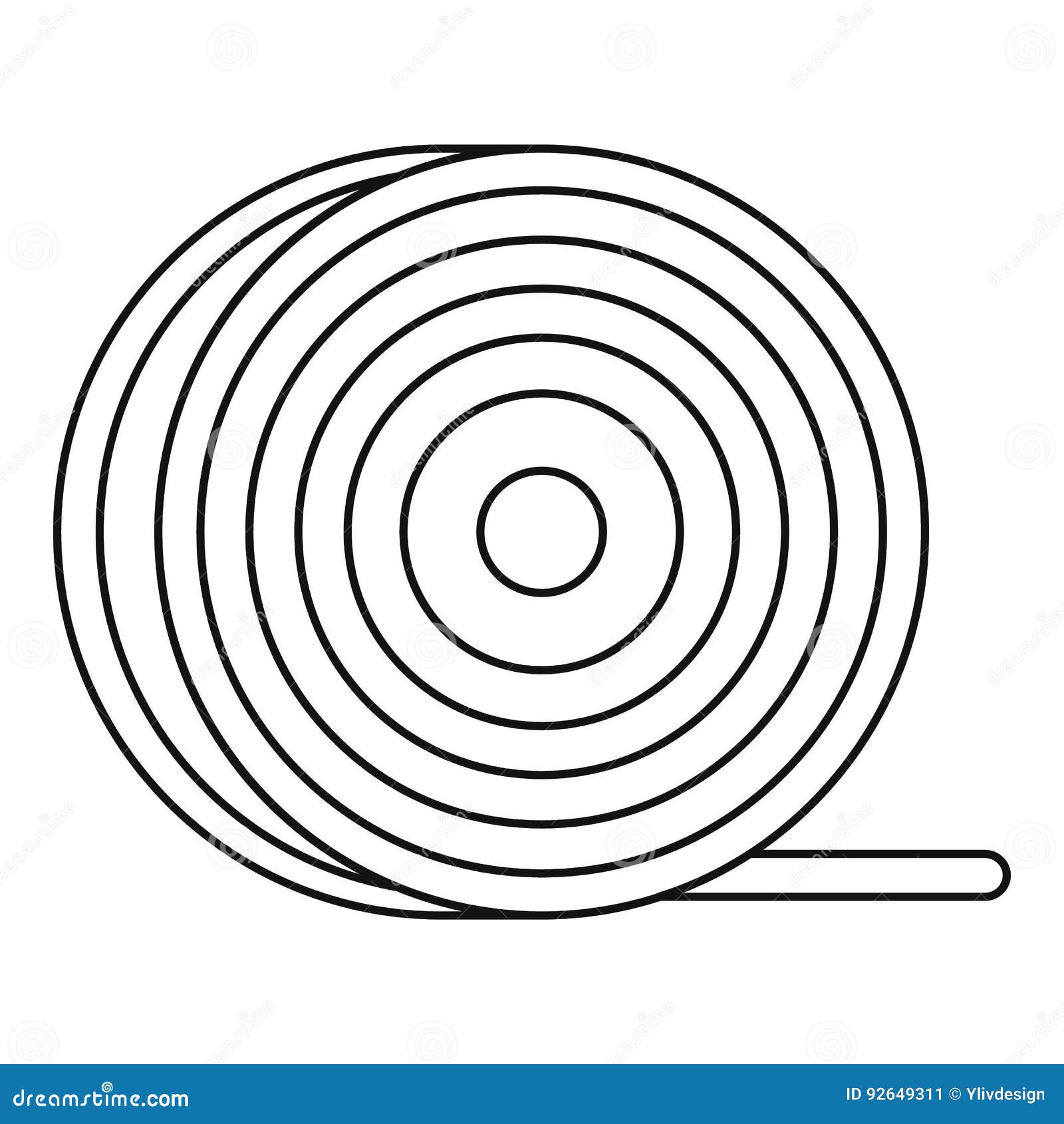 Abs or Pla Filament Coil Icon Outline Stock Vector - Illustration of ...