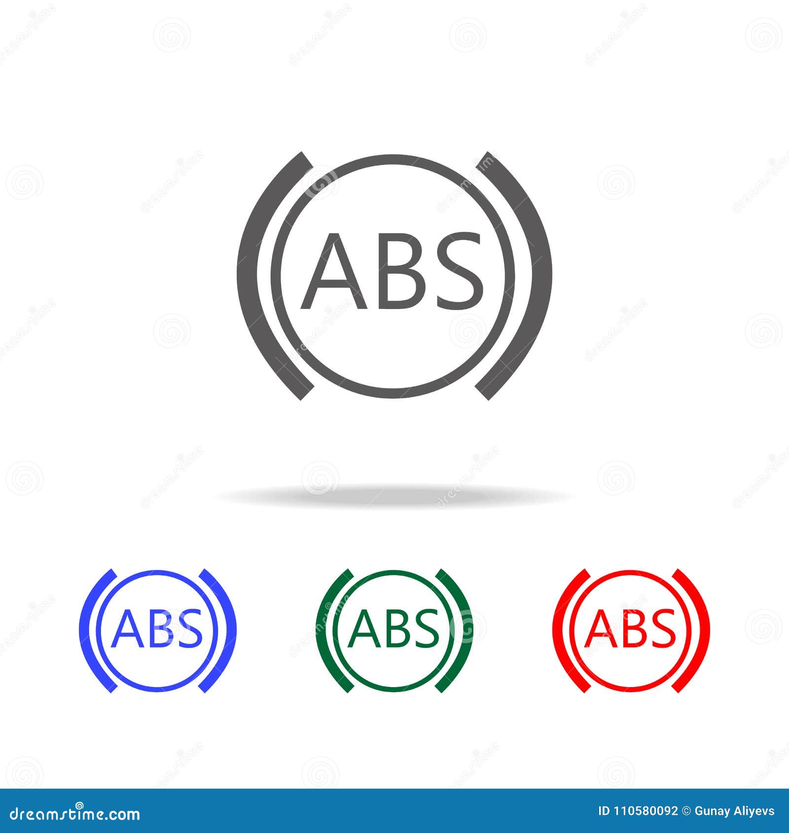 ABS Sign Icon. Elements in Multi Colored Icons for Mobile Concept and ...