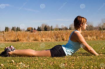 Abs stretch stock photo. Image of sports, fall, stomach - 3388210