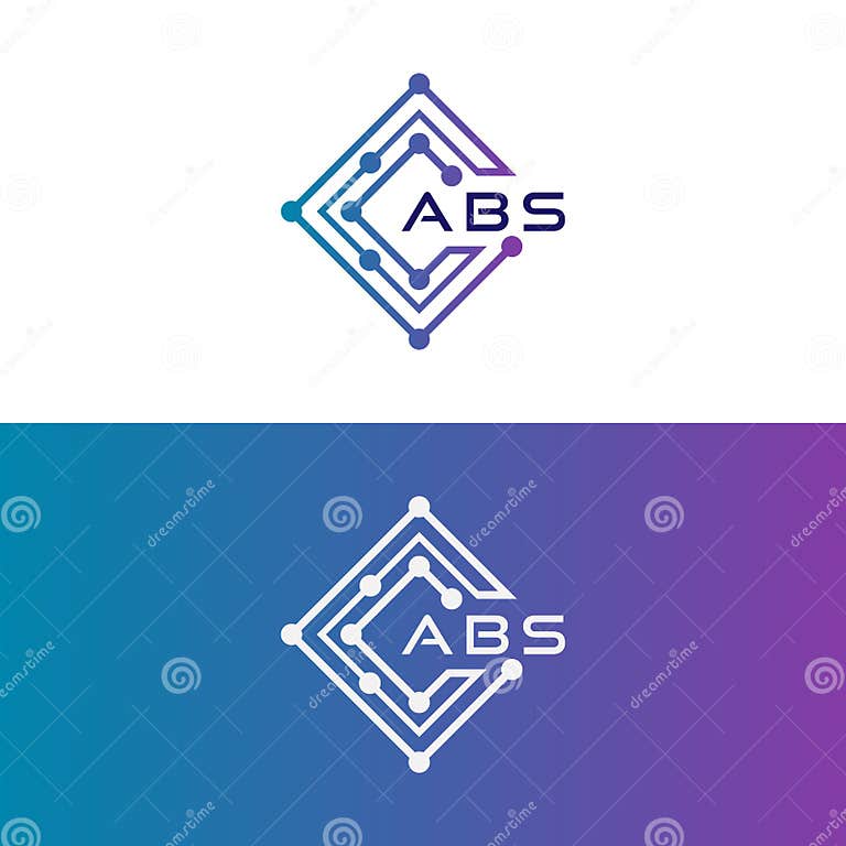 Abs Tech Initial Logo Design Icon for Technology, Digital, Tech Business, Abs Tech Logo, Abs ...