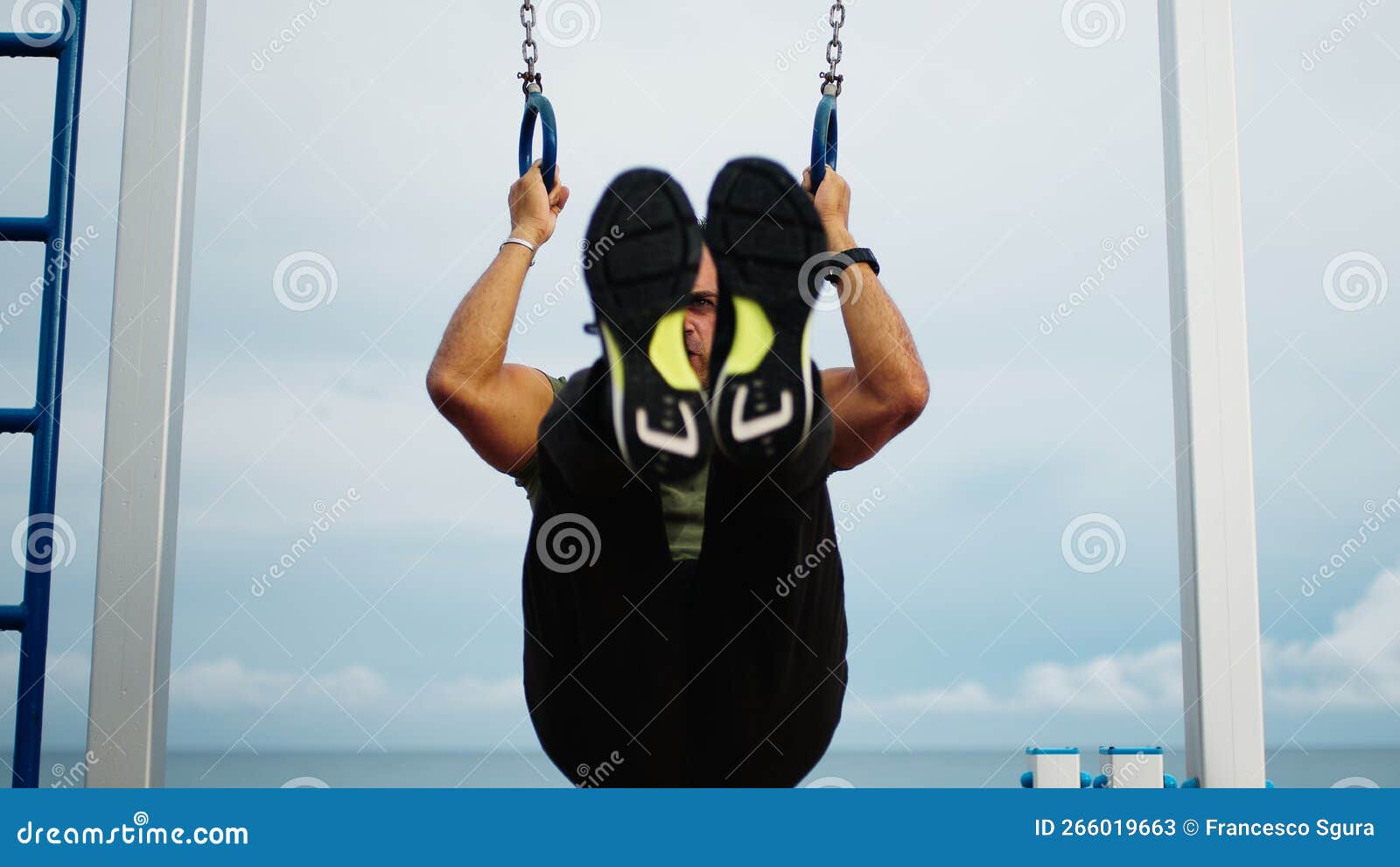 Abs Workout Exercise on Rings Stock Image - Image of bodybuilding ...