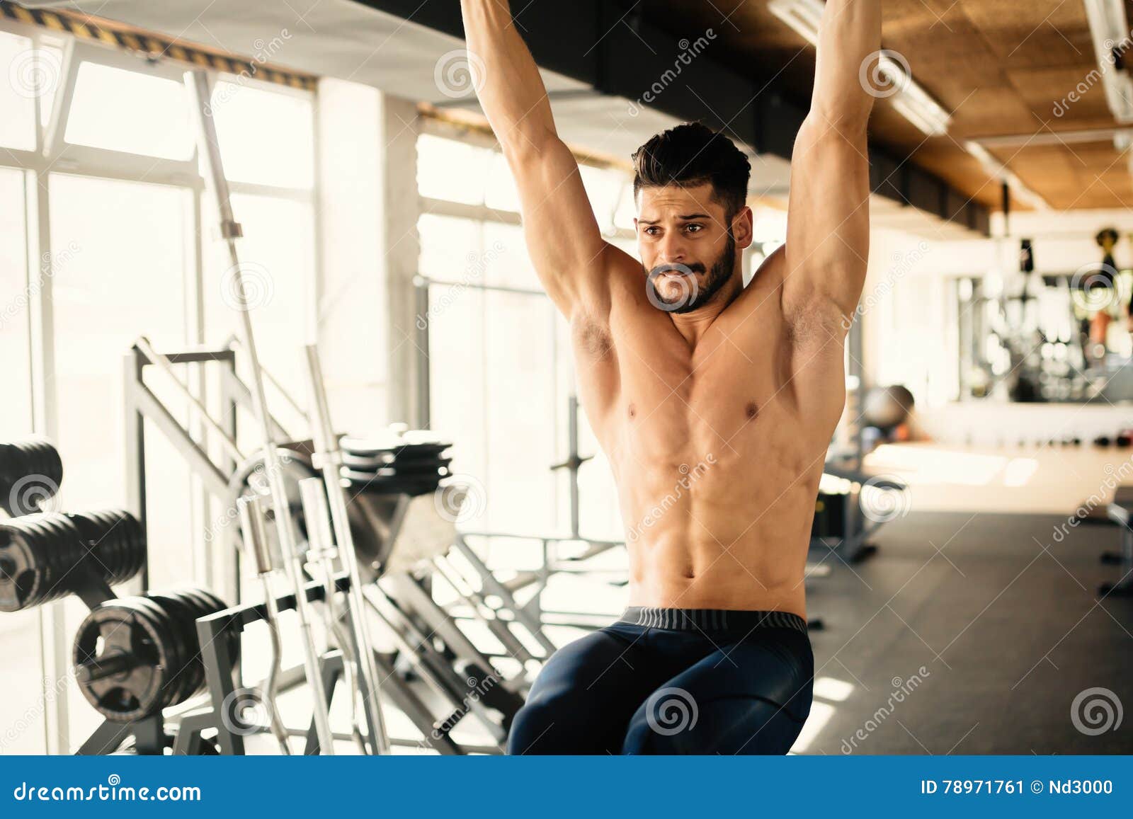 Abs Workout by Handsome Man Stock Image - Image of care, healthy: 78971761