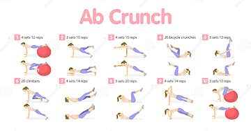 Abs workout set. stock vector. Illustration of abdominal - 93316558
